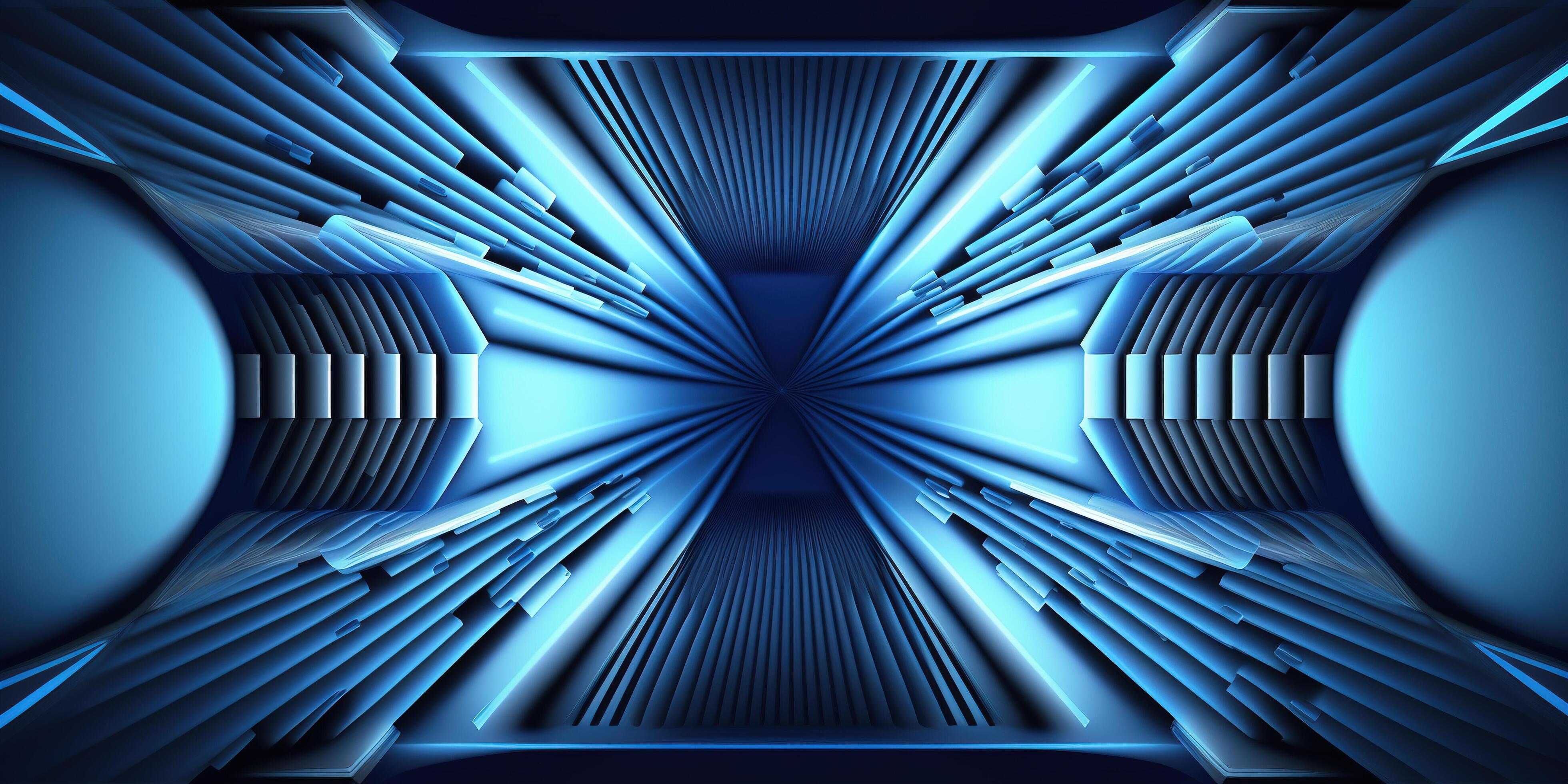 symmetrical blue tech abstract background with lines and shapes. 23978009 Stock Photo at Vecteezy