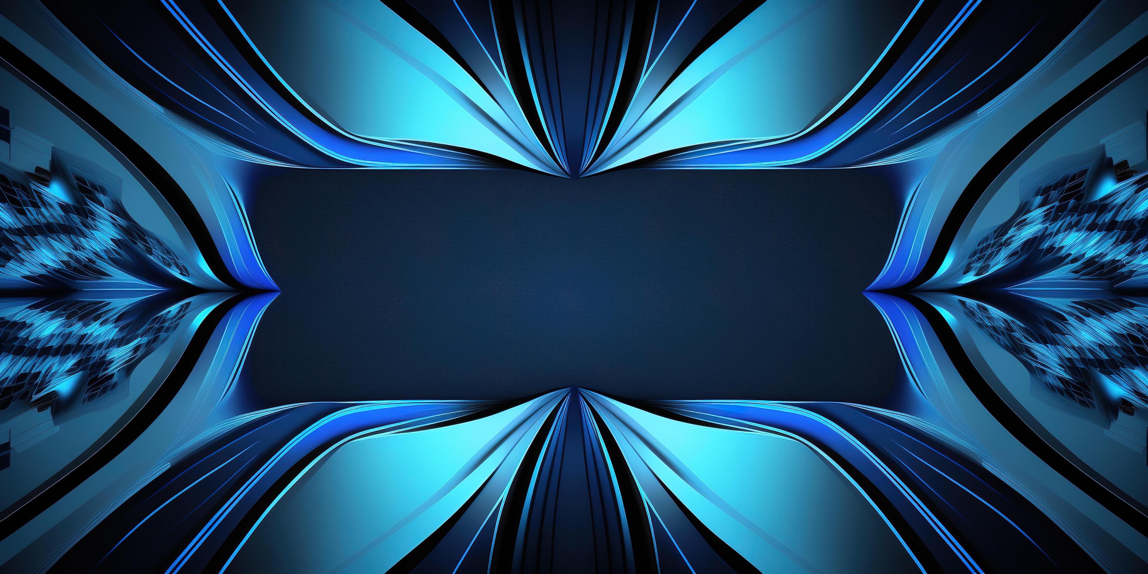 symmetrical blue tech abstract background with lines and shapes. 23978020 Stock Photo at Vecteezy