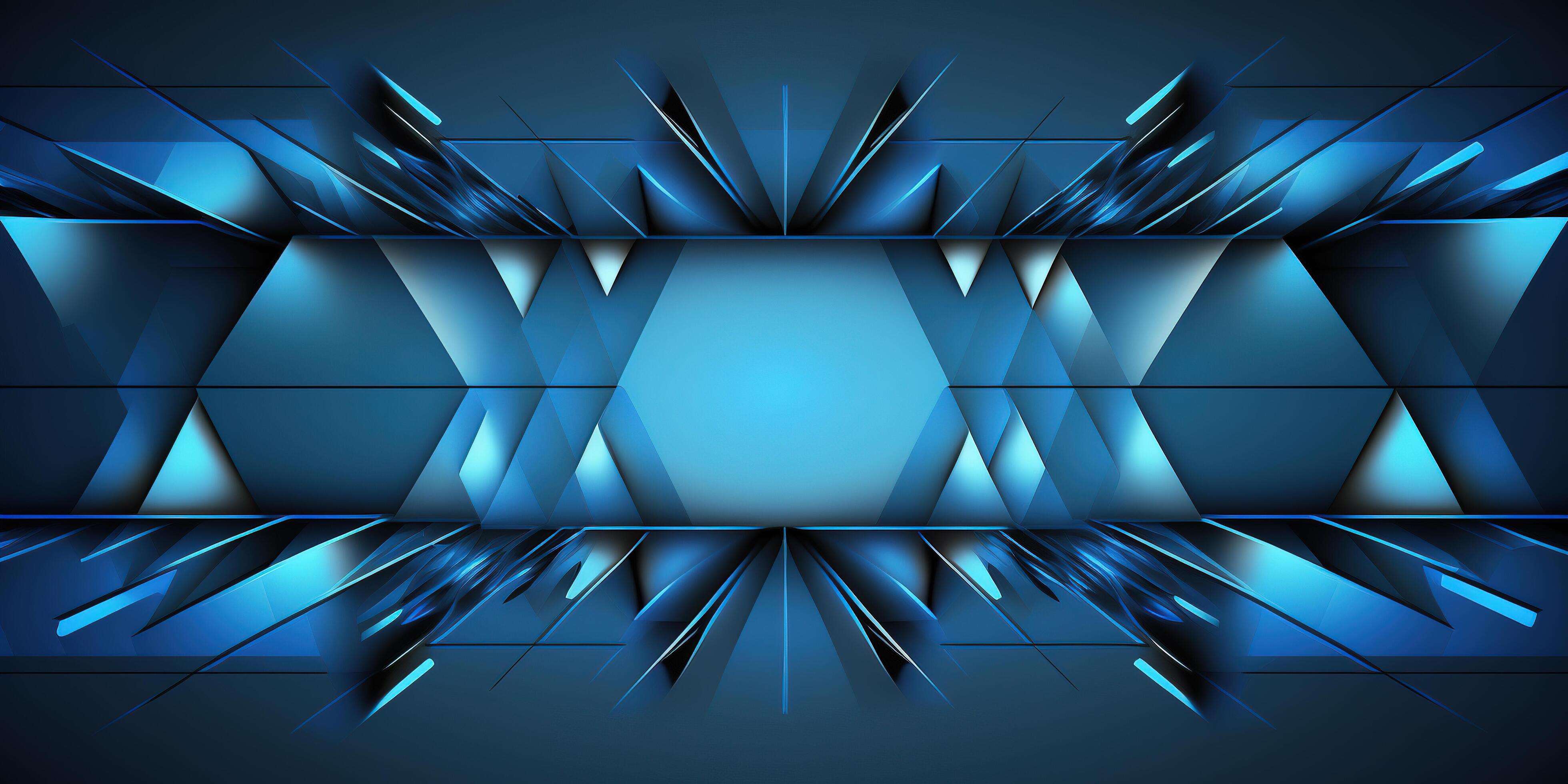 symmetrical blue tech abstract background with lines and shapes. 23978024 Stock Photo at Vecteezy