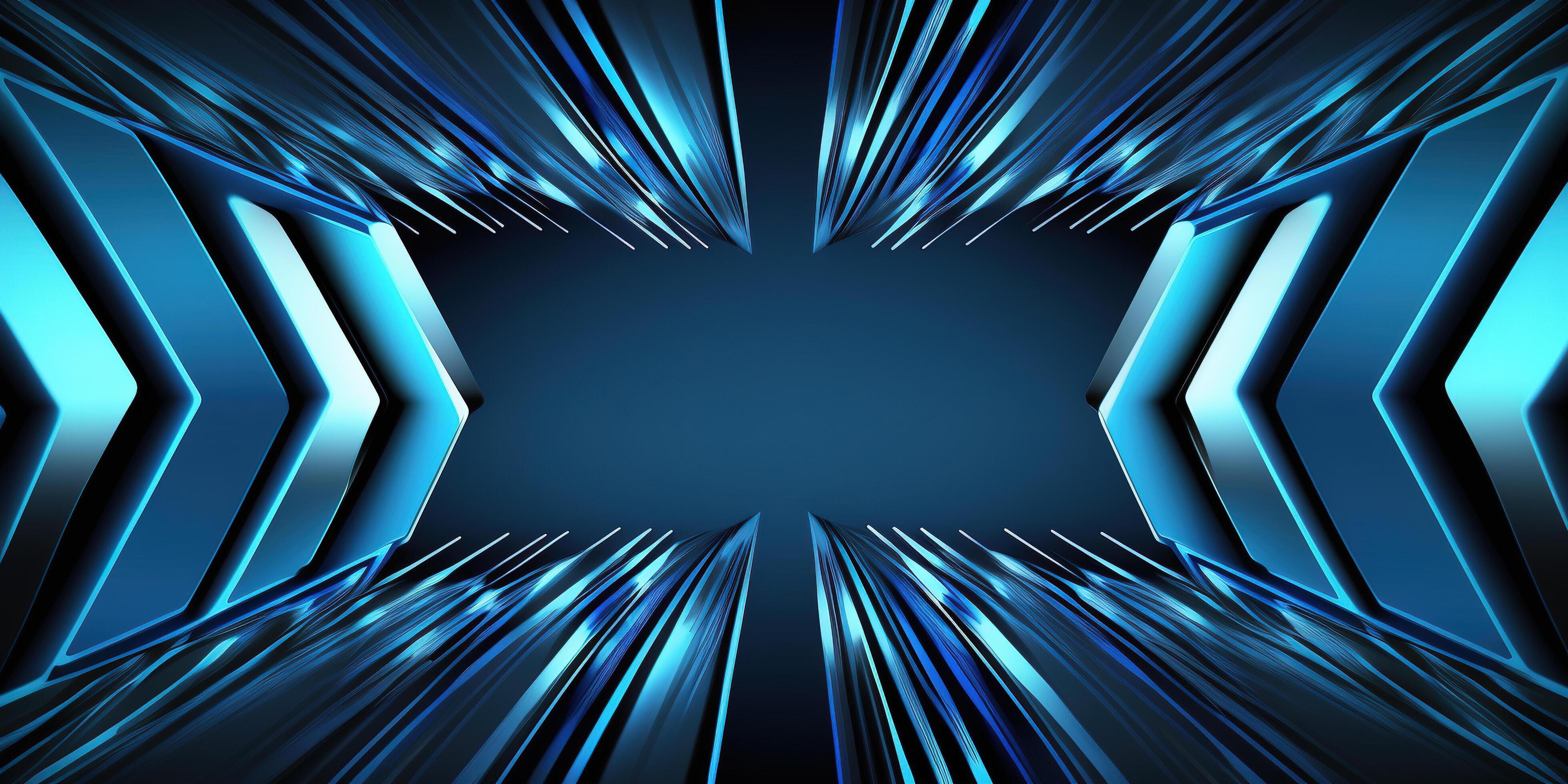 symmetrical blue tech abstract background with lines and shapes. 23978034 Stock Photo at Vecteezy