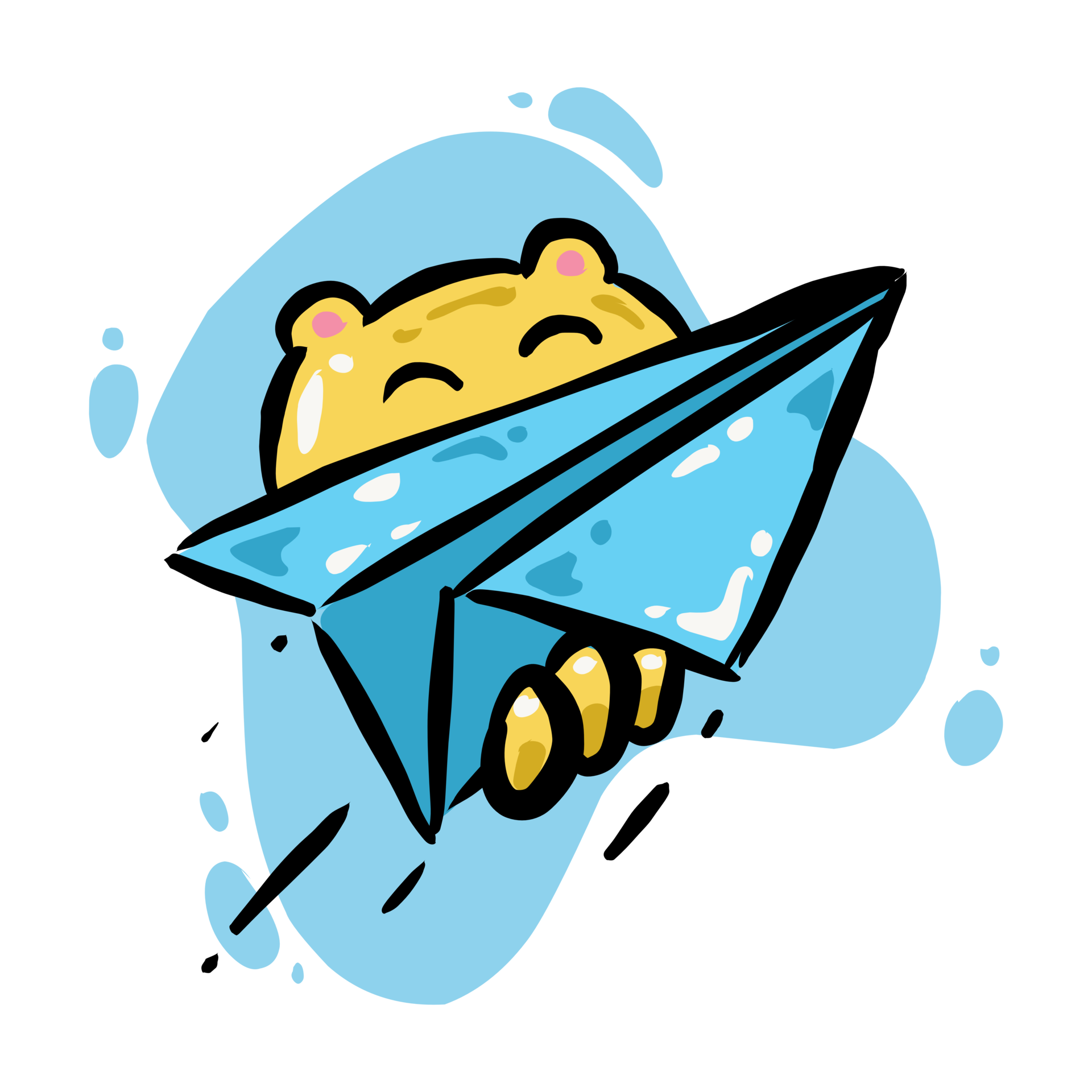 Cute Blue Telegram Icon Illustration 23978984 Png