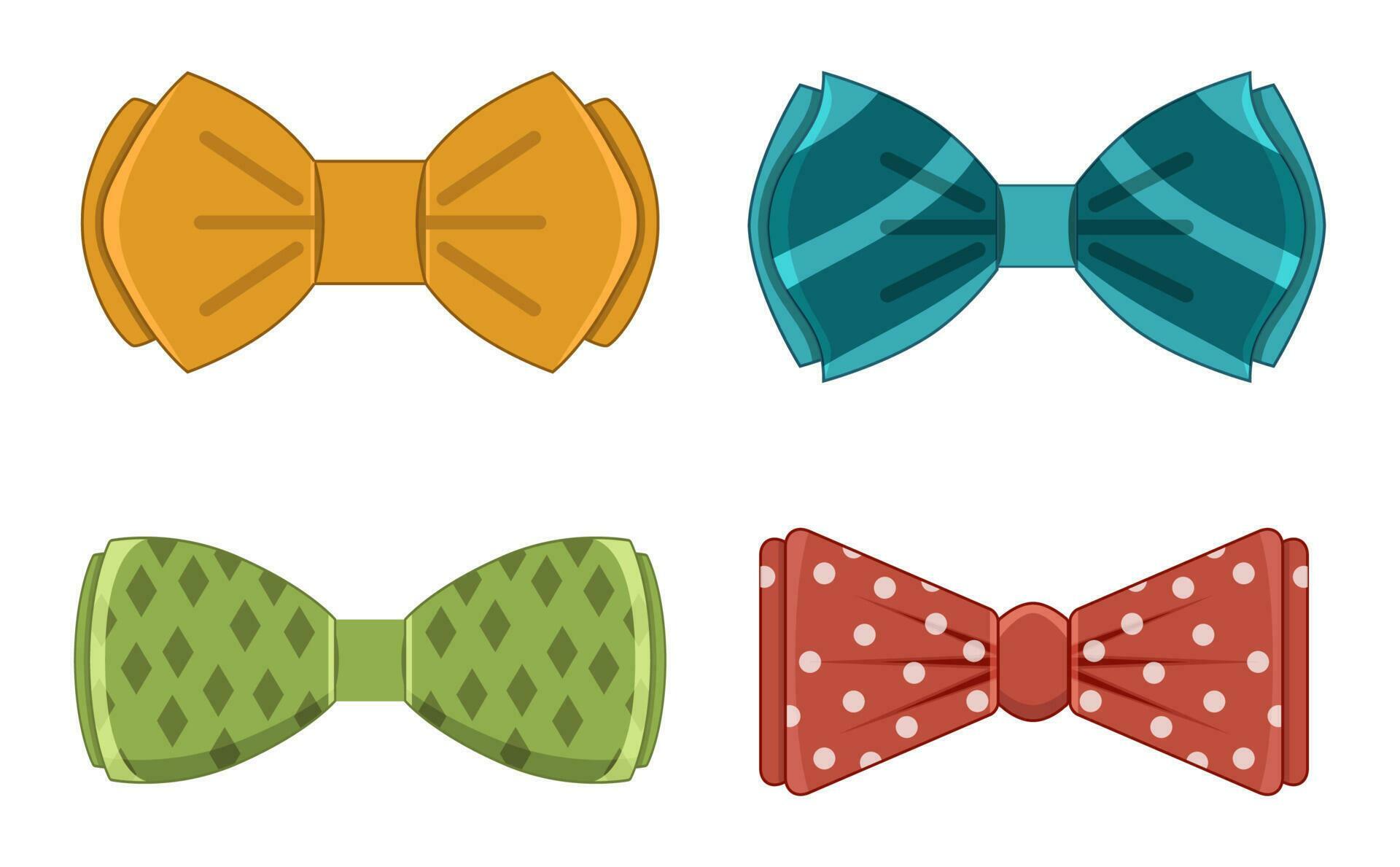 Set of retro bow ties. Mens fashion. Vector illustration. 23979200 ...