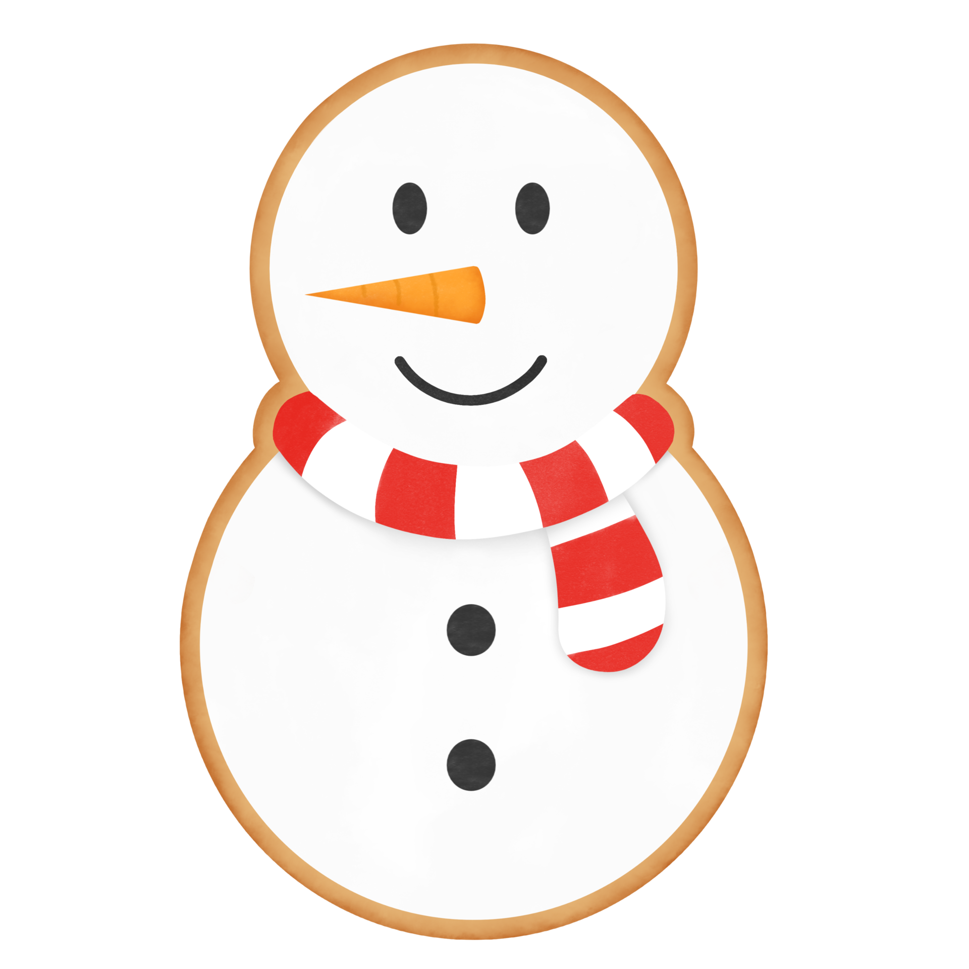 Gingerbread snowman watercolor illustration 23980256 PNG