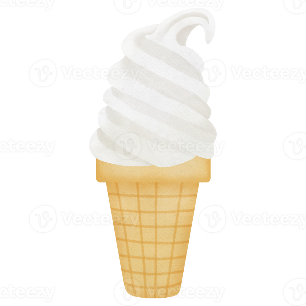 Soft serve ice cream watercolor illustration 23980613 PNG Soft serve ice cream watercolor illustration 23980613 PNG