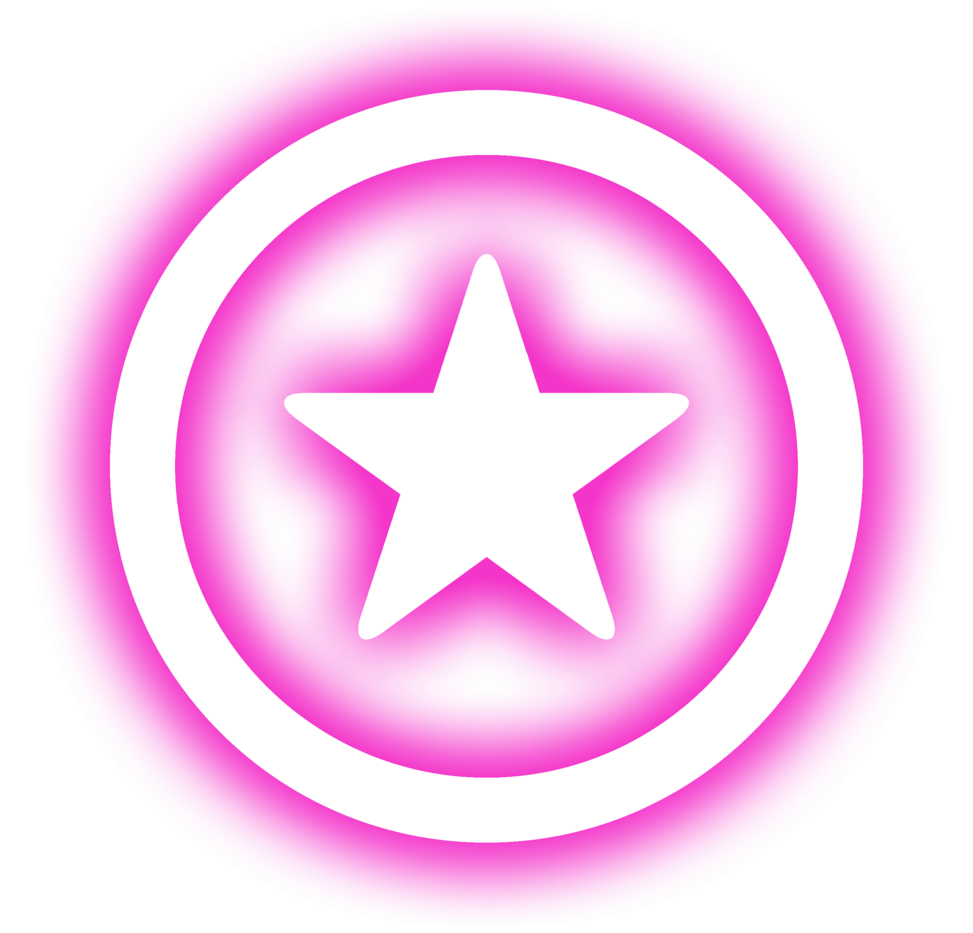 néon Estrela dentro uma círculo crachá e dentro Rosa cor 23982401 PNG