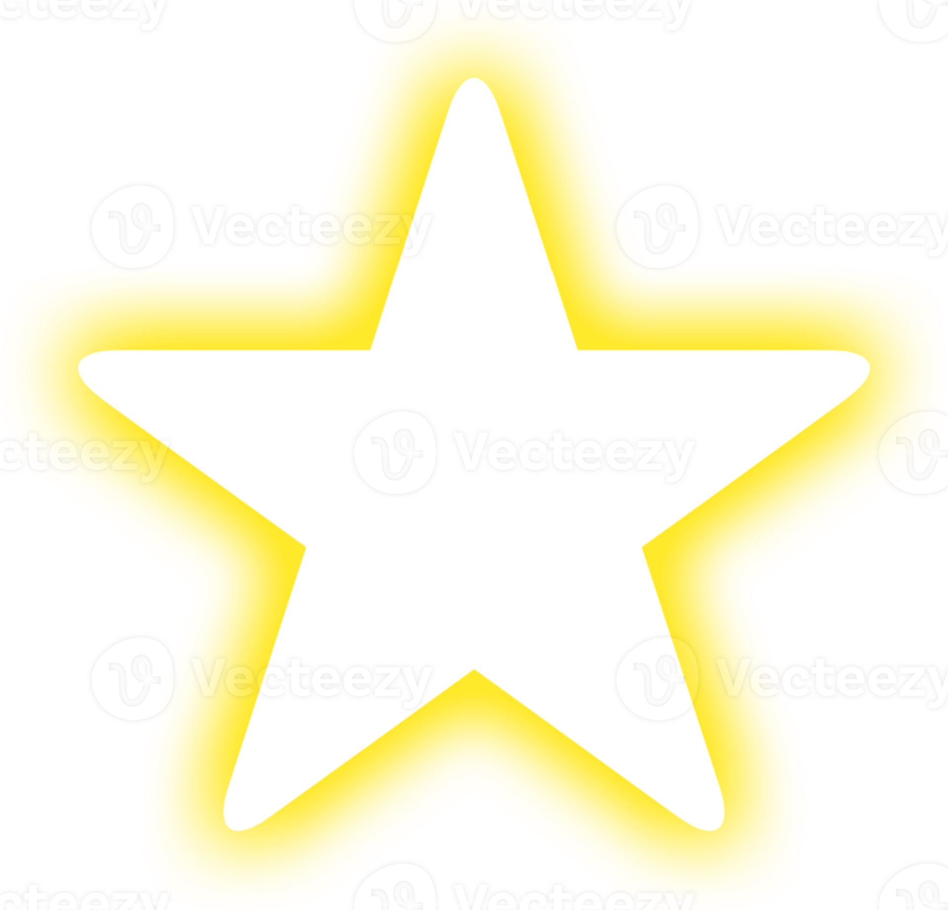 Transparent neon star in yellow 23982407 PNG