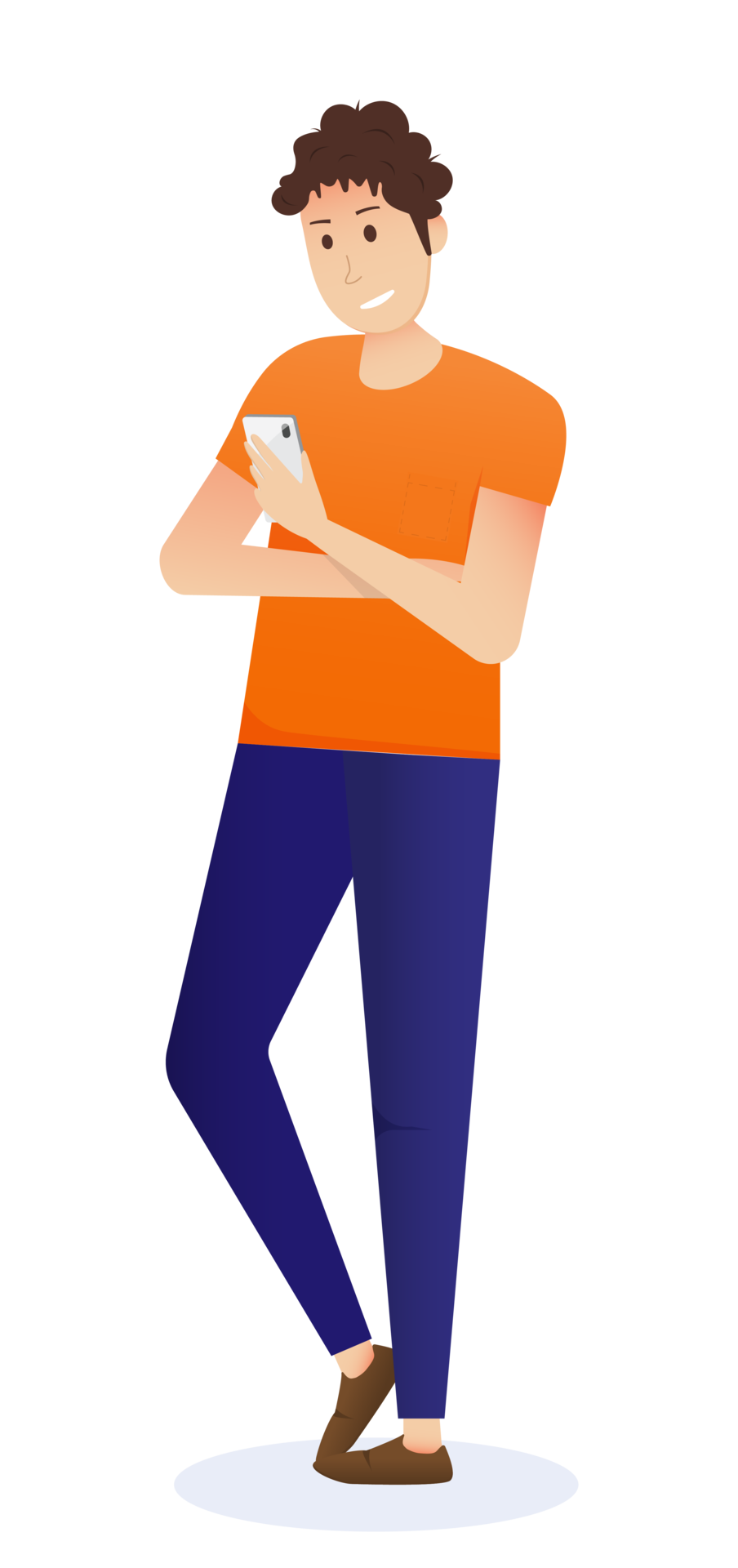 Man Holding Smartphone And Chatting Messages 23985161 Png