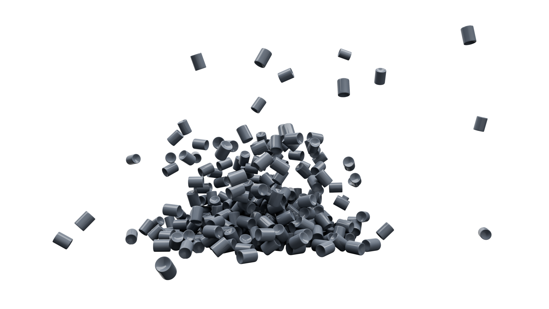 Grey Plastic Pellets Falling Plastic Granules Polymer Black Plastic Beads Resin Polymer Pallet