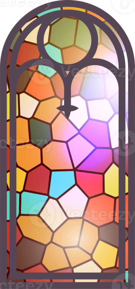 Gothic Stained Glass Window Church Medieval Arch Catholic Cathedral