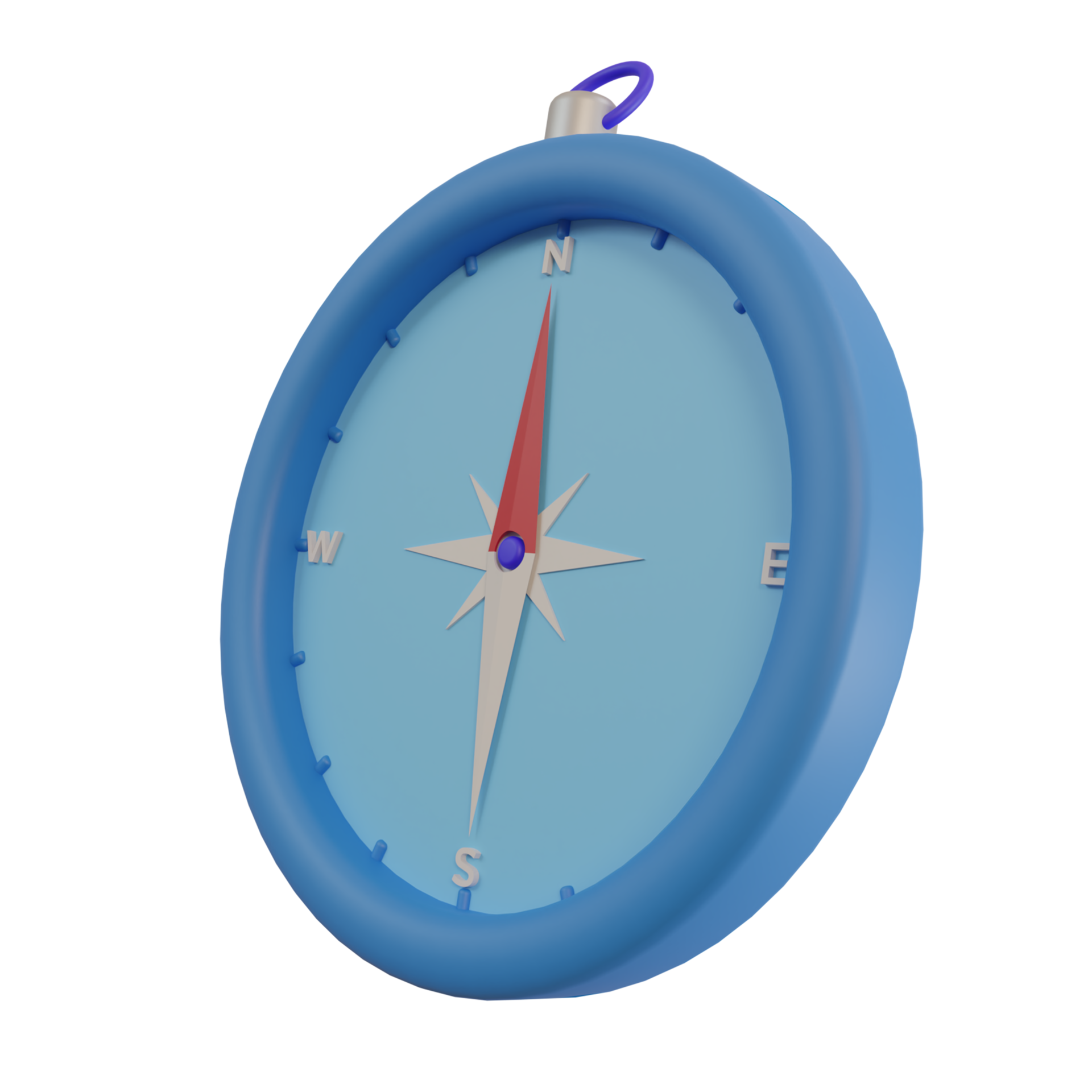 Blue Compass Directions Concept For Travel And Summer Vacation 3d Render 23986313 Png