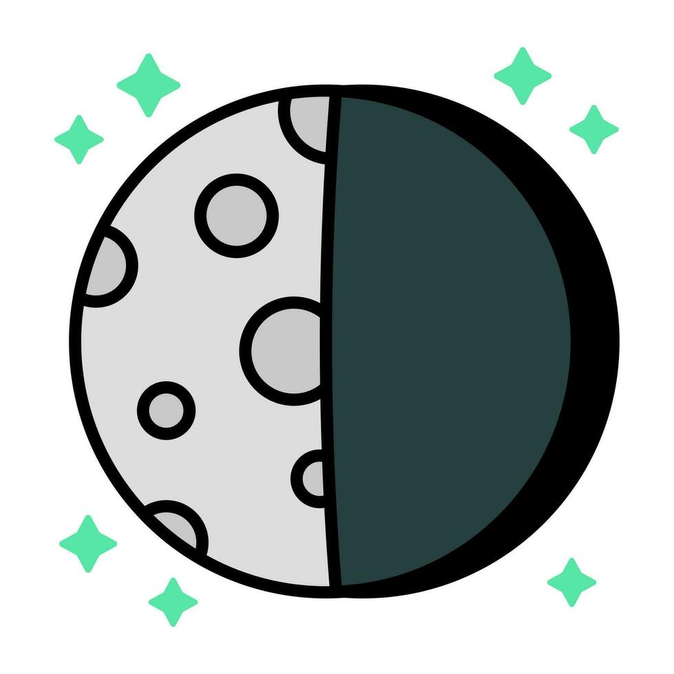 A trendy design icon of moon eclipse 23987342 Vector Art at Vecteezy