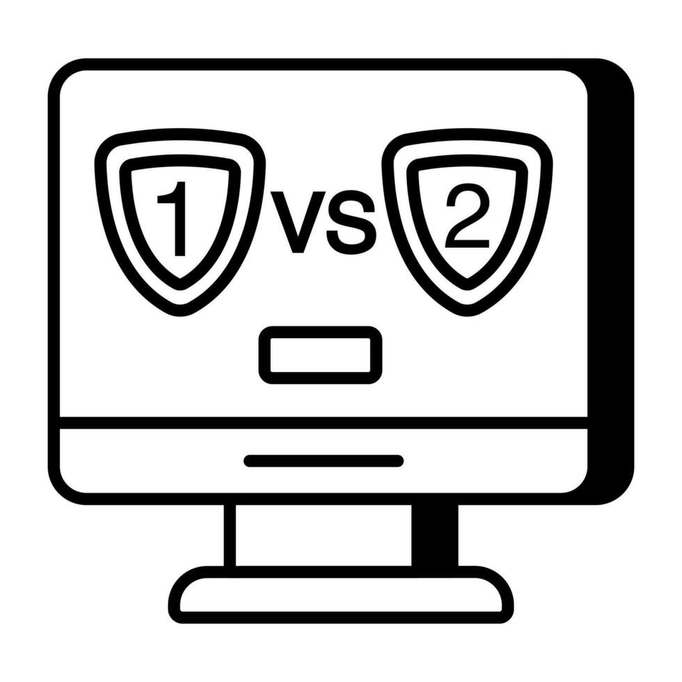 A linear design, icon of computer game 23987854 Vector Art at Vecteezy