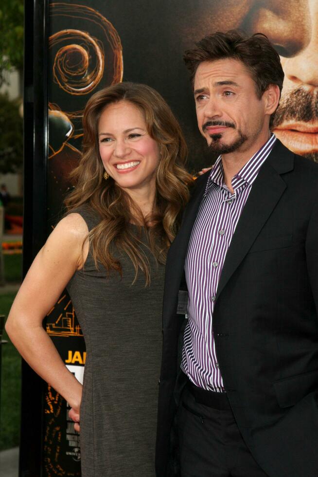 Robert Downey Jr Wife Susan arriving at the Soloist Premiere at Paramount Studios in Los Angeles ...