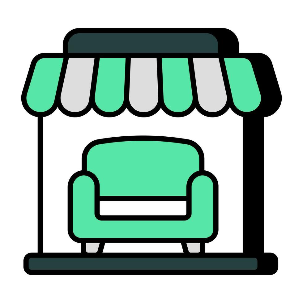 A flat design icon of furniture shop 24020481 Vector Art at Vecteezy