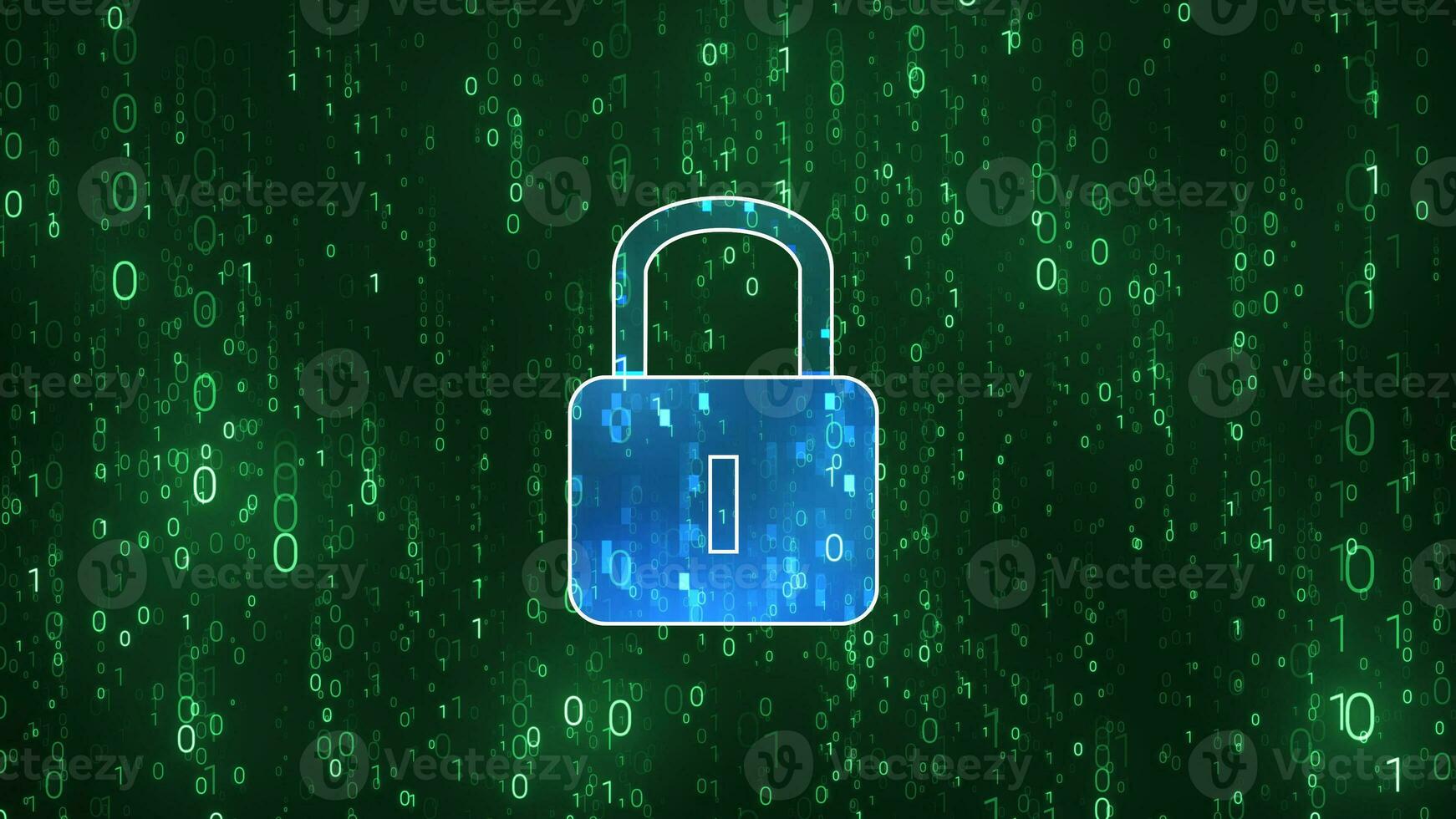 Lock Cyber Security Key In Matrix Binary Code Random Number Falling Background 24021027 Stock 5331