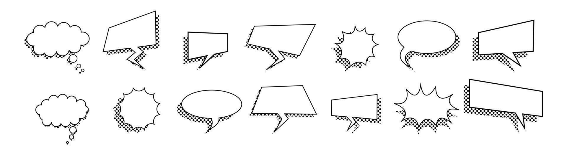 comic style bubble chat with dot pattern shadow 24022545 Vector Art at ...