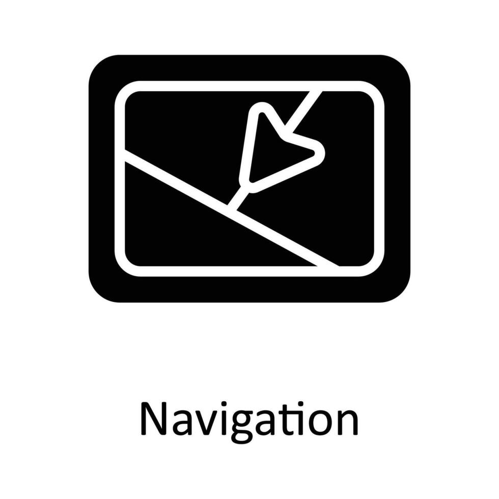 Navigation vector solid Icon Design illustration. Location and Map Symbol on White background ...
