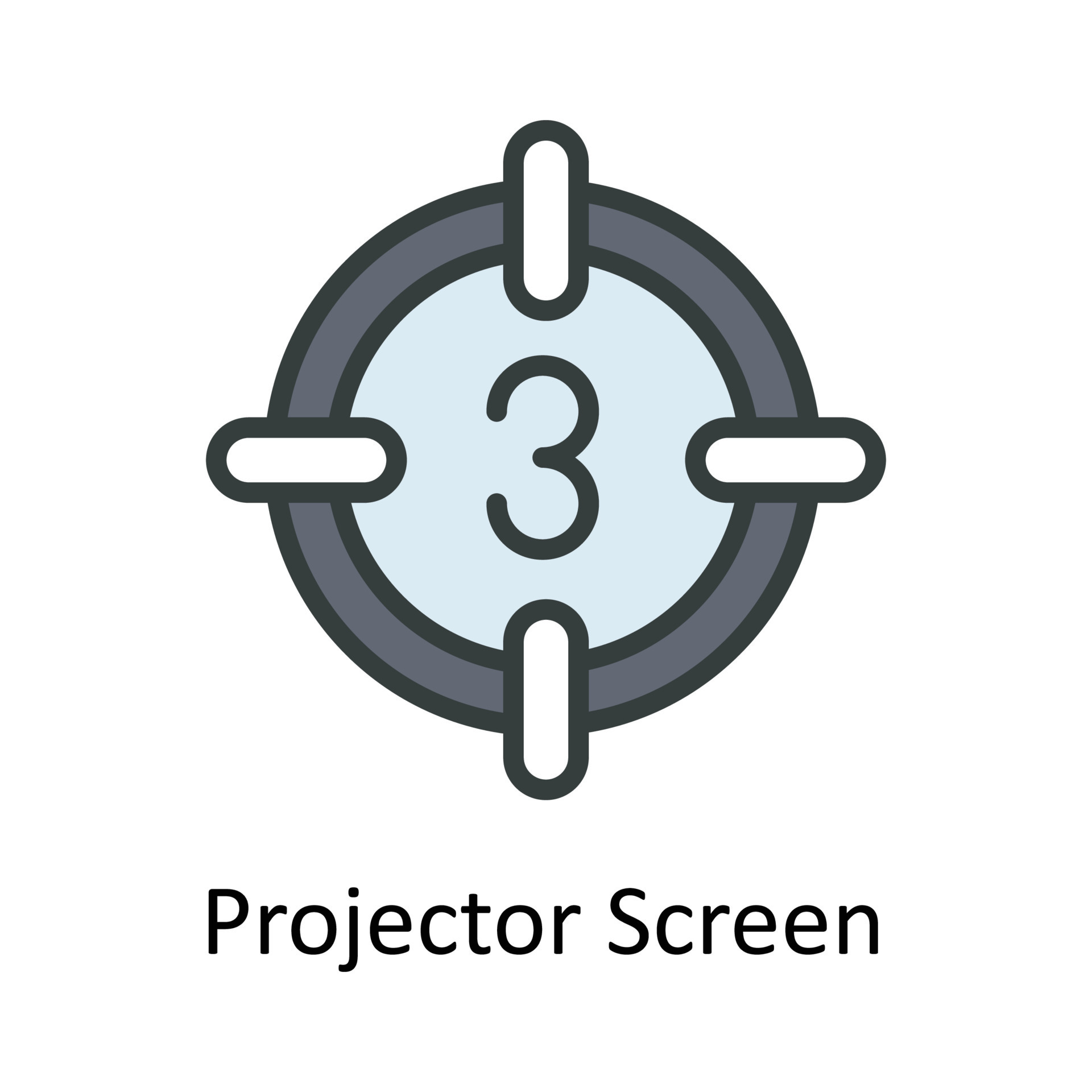 Target vector Fill outline Icon Design illustration. Work in progress Symbol on White background ...