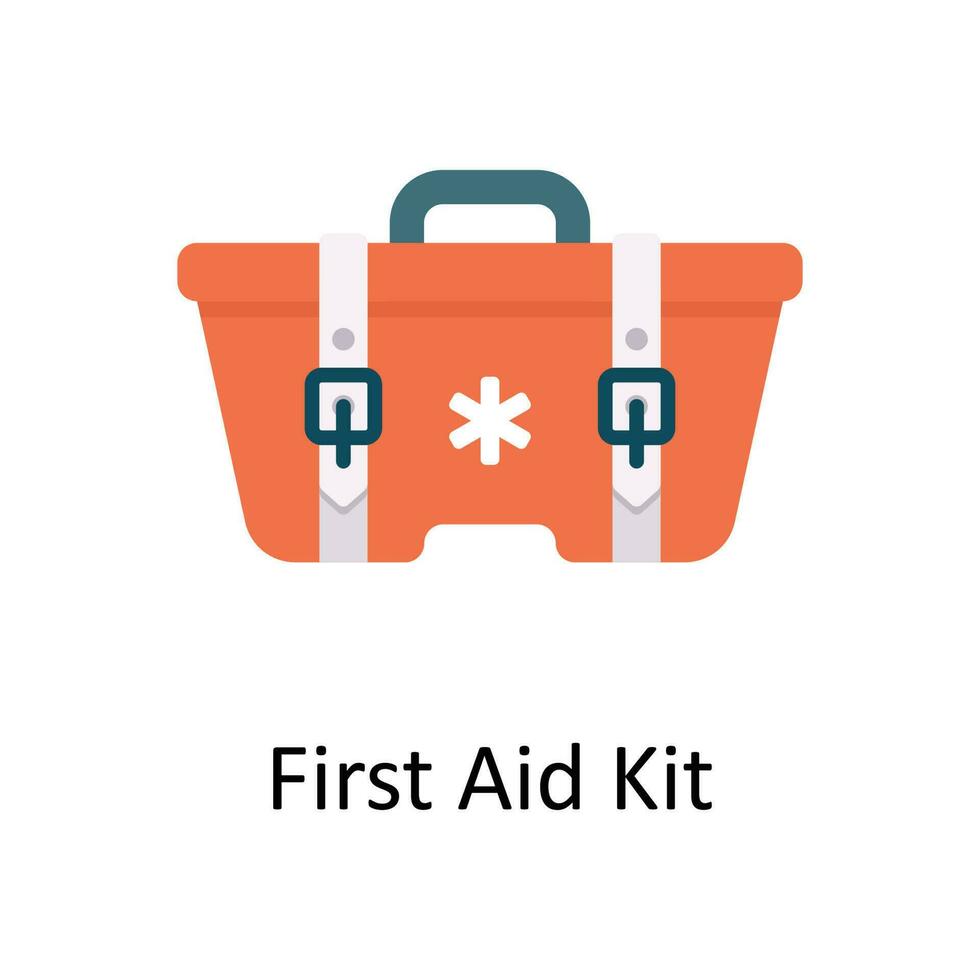 First Aid Kit Vector Flat Icon Design Illustration Medical And