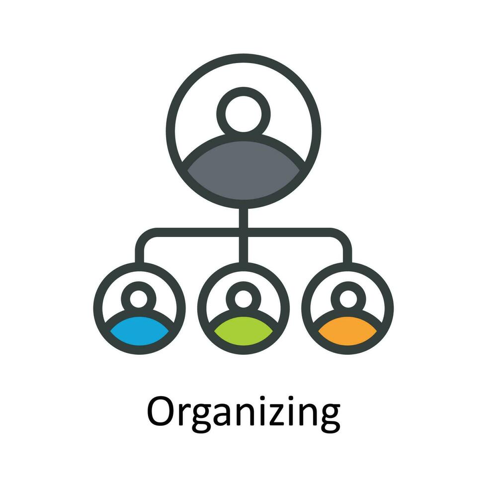 Organizing vector Fill outline Icon Design illustration. Time ... Organizing vector Fill outline Icon Design illustration. Time ...
