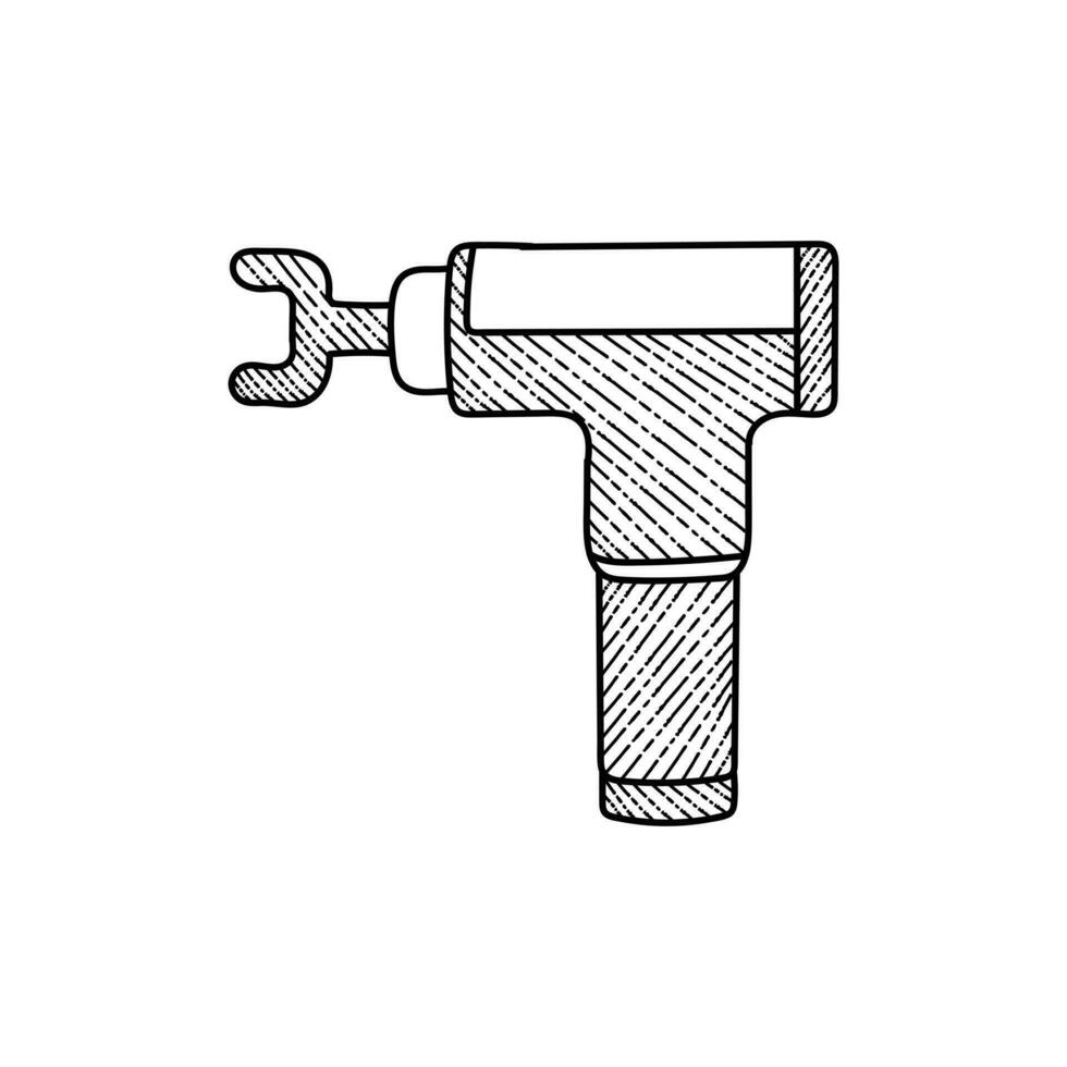 Health Massage Gun Line Art Style Illustration Creative Design 24032363 Vector Art At Vecteezy
