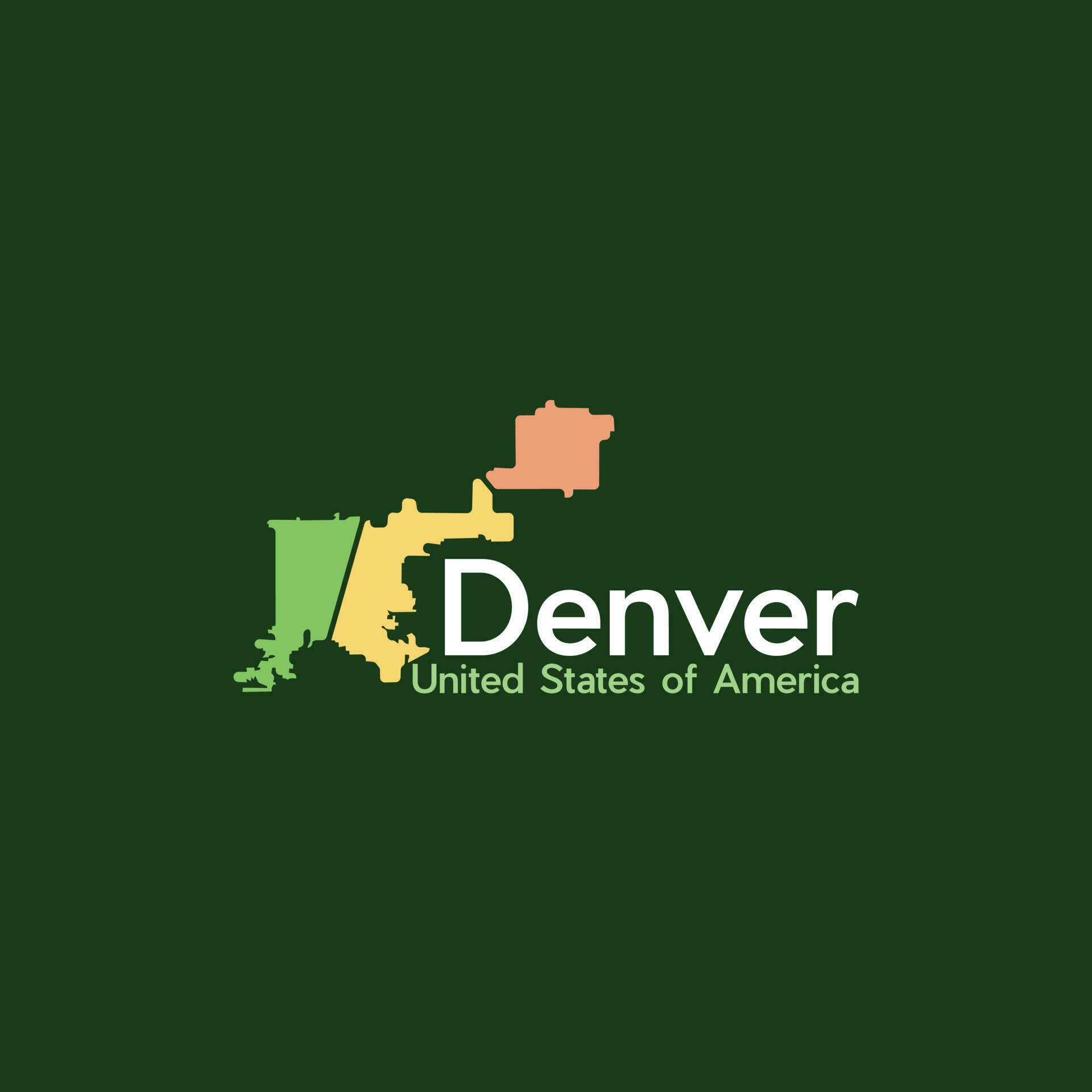 Denver City American Map Modern Creative Logo 24032740 Vector Art at ...