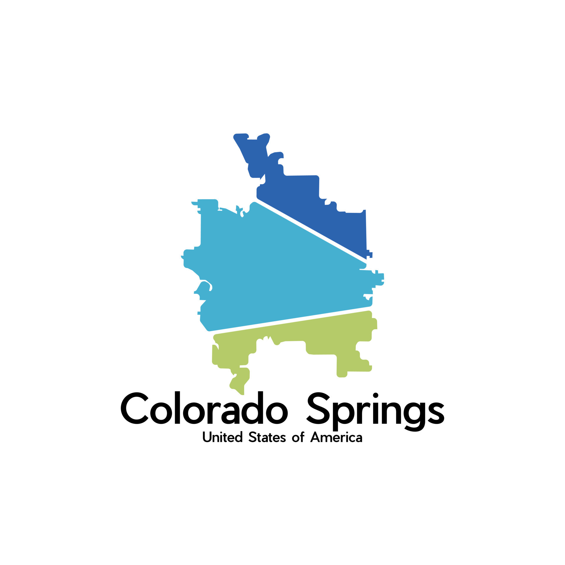 Colorado Springs City Map Geometric Creative Design 24033045 Vector Art at Vecteezy