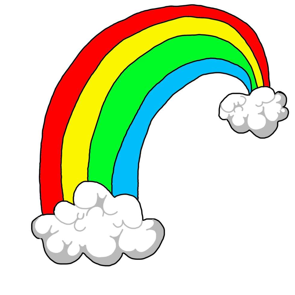Clouds And Rainbows on a transparent background 24033380 PNG