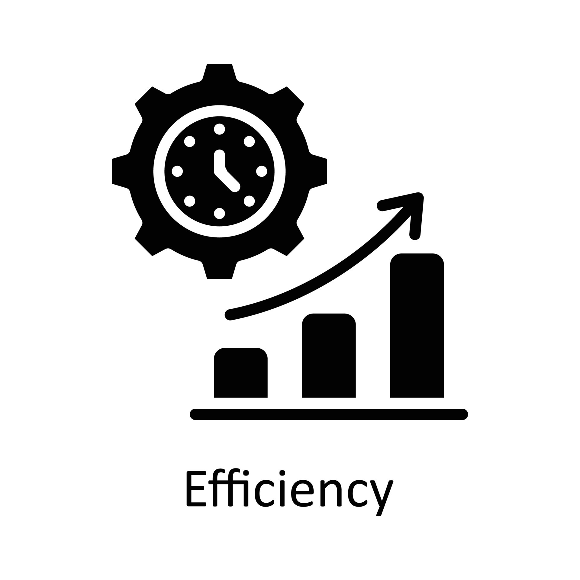 Efficiency Vector Solid Icon Design Illustration Work In Progress Symbol On White Background