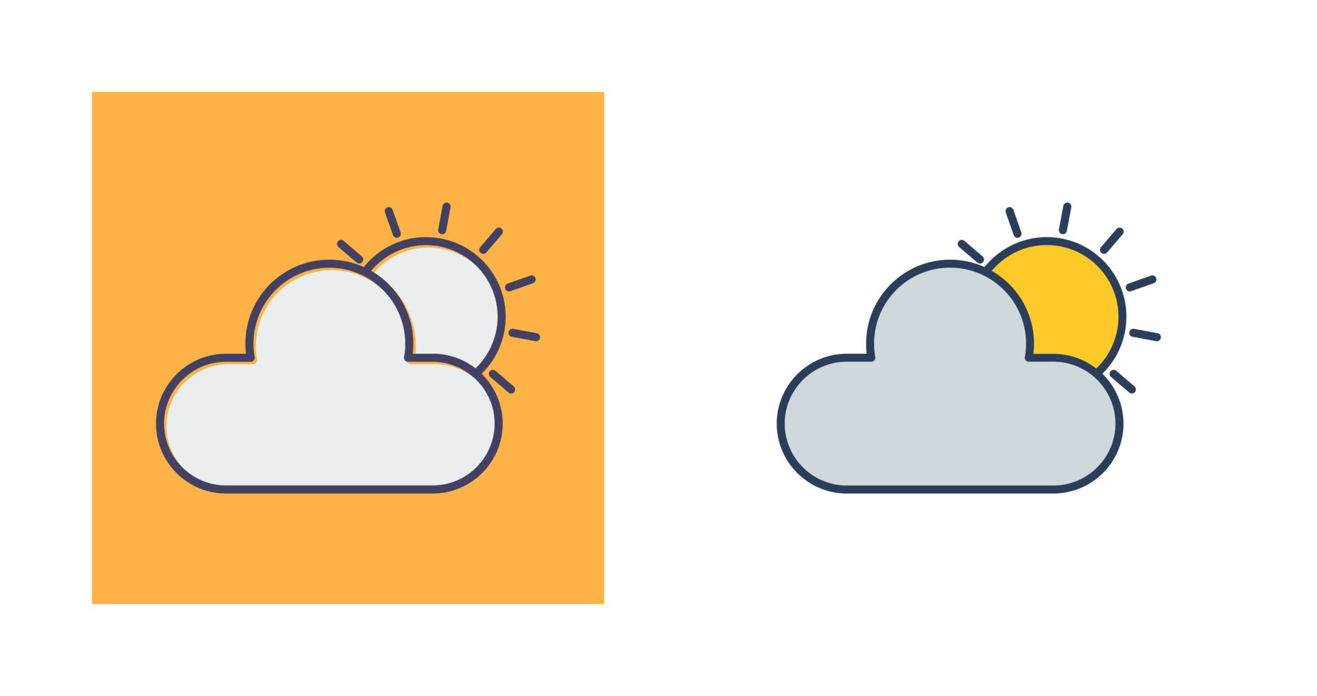 Sun Cloud Vector Icon 24034829 Vector Art at Vecteezy