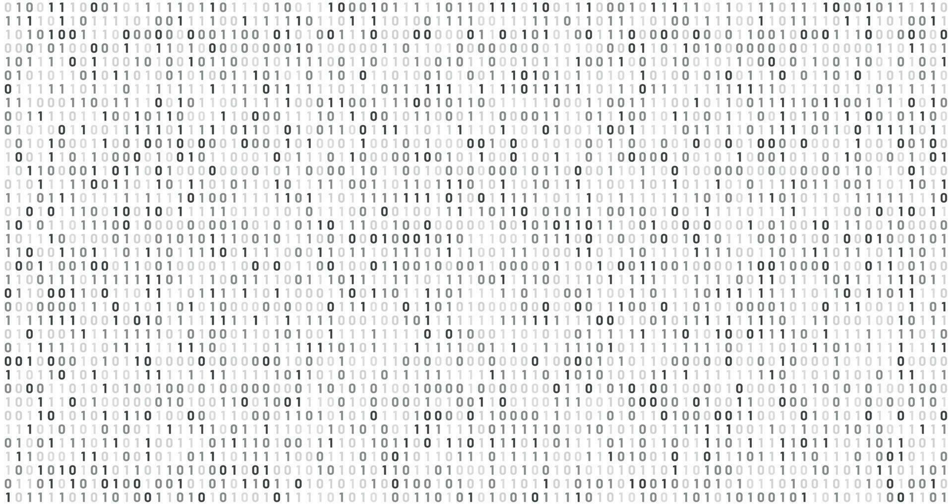Binary matrix code. Computer data stream, digital security codes and gray coding information ...