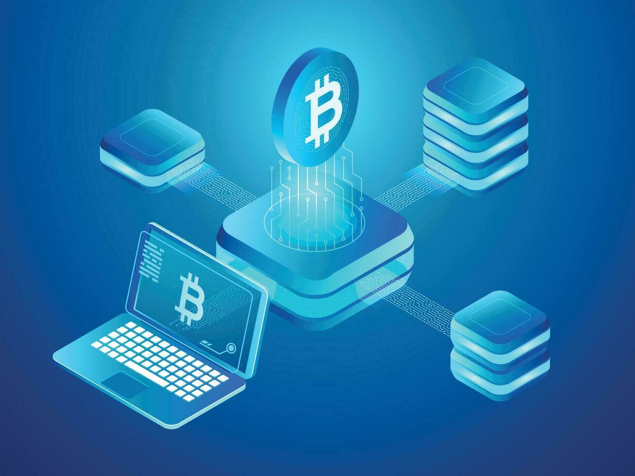 Blockchain Technology Cryptocurrency Coins Mining Secure Distributed