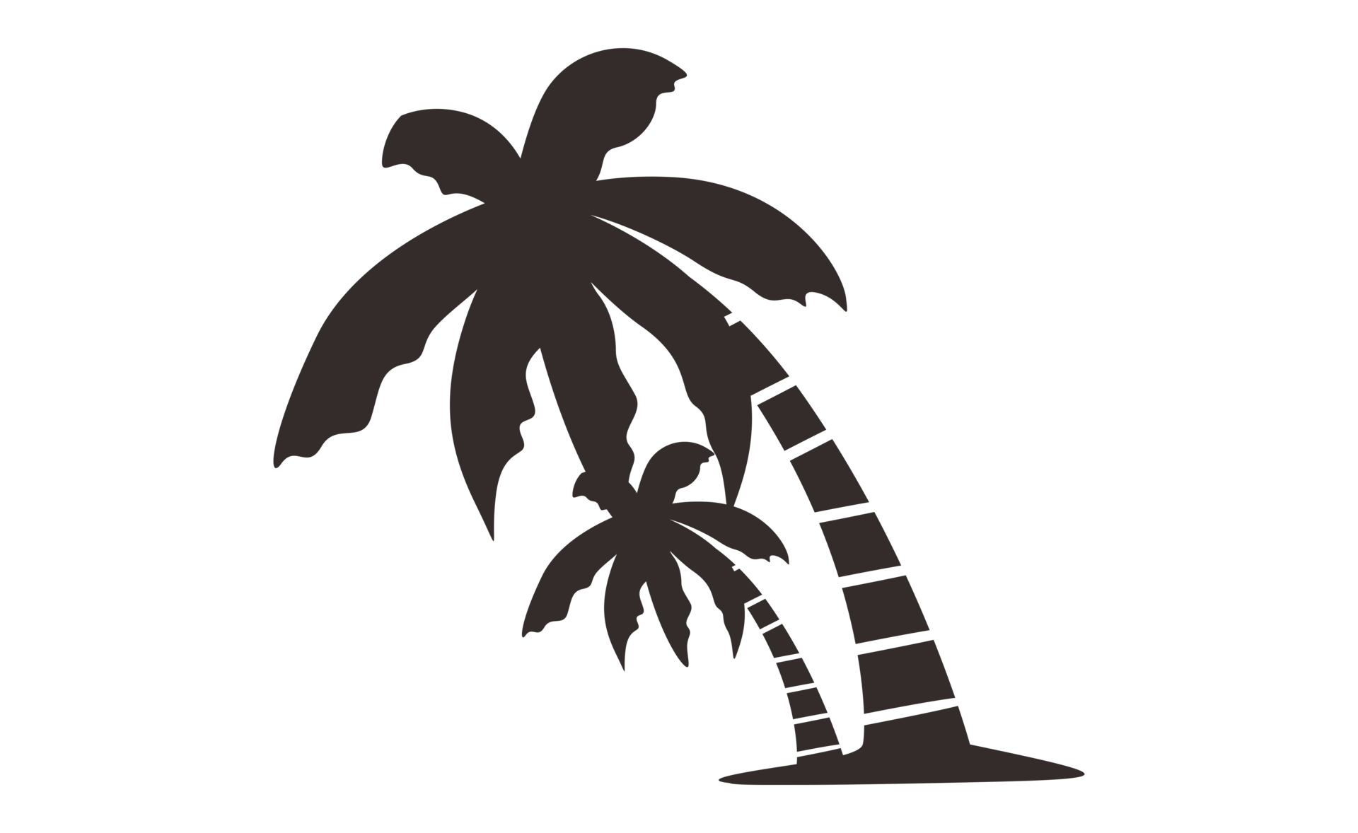 Silhouette of Palm Tree On Transparent Background 24036195 PNG