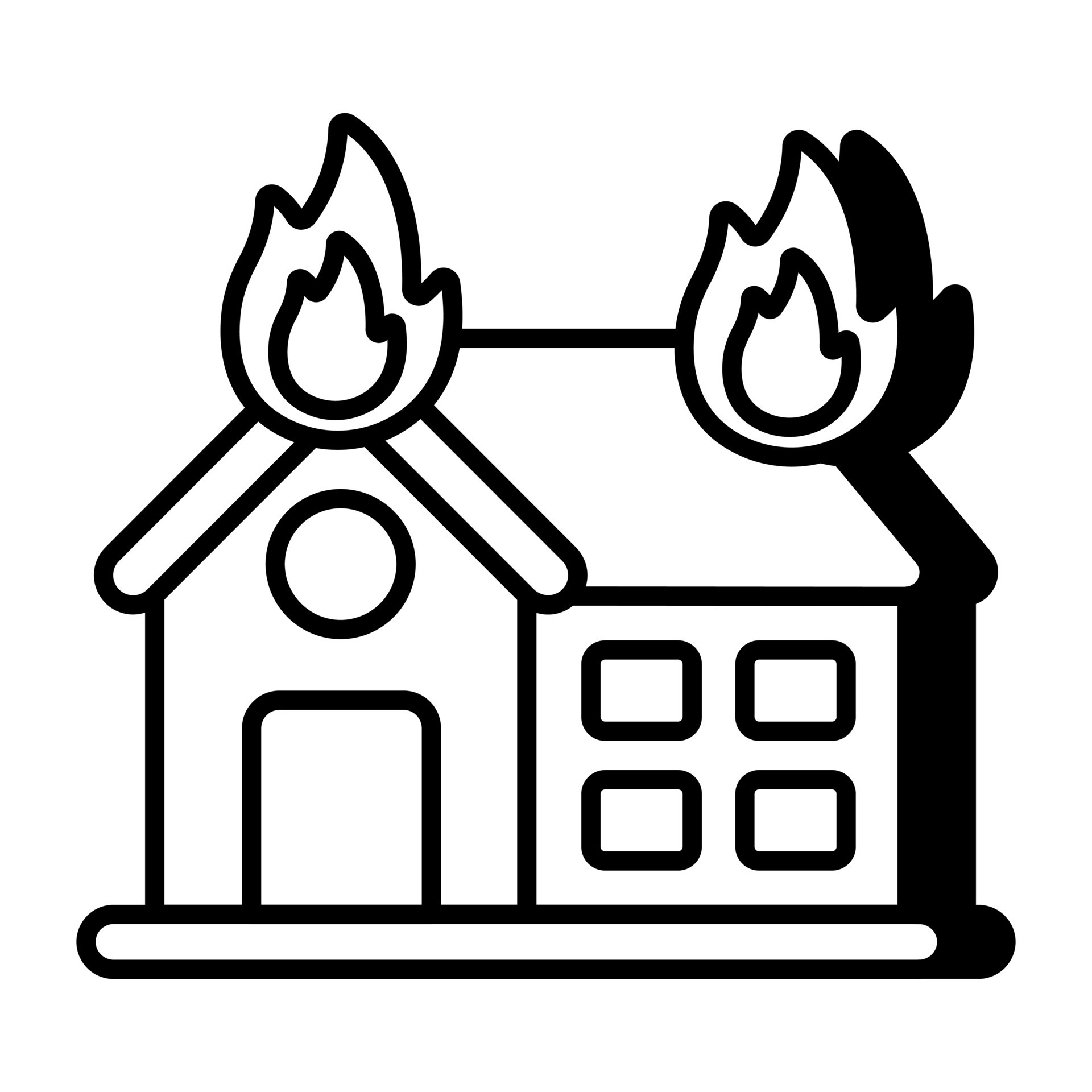Vector design of house fire, linear icon 24036744 Vector Art at Vecteezy Vector design of house fire, linear icon 24036744 Vector Art at Vecteezy