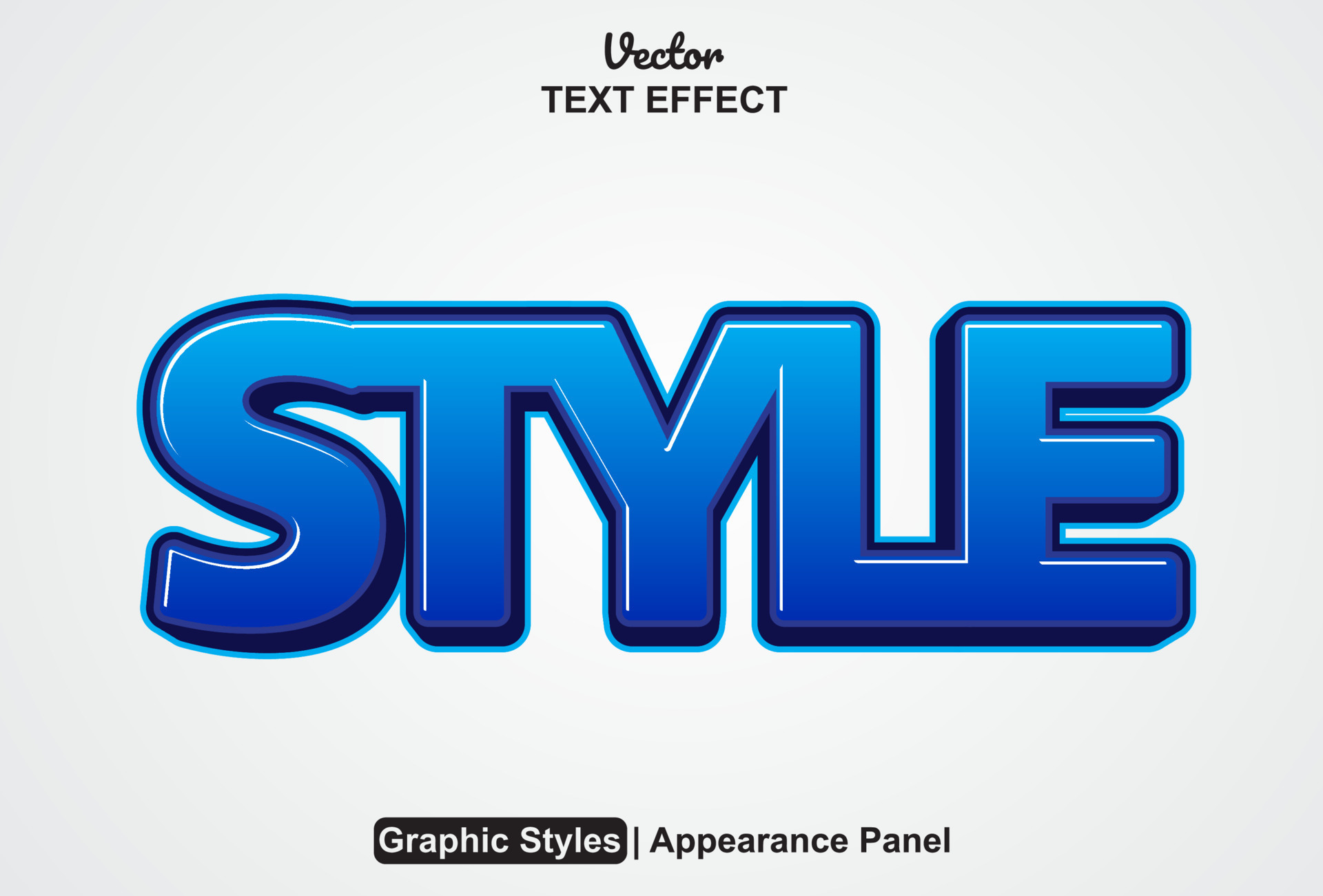 style text effect with blue color and editable. 24037950 Vector Art at ...