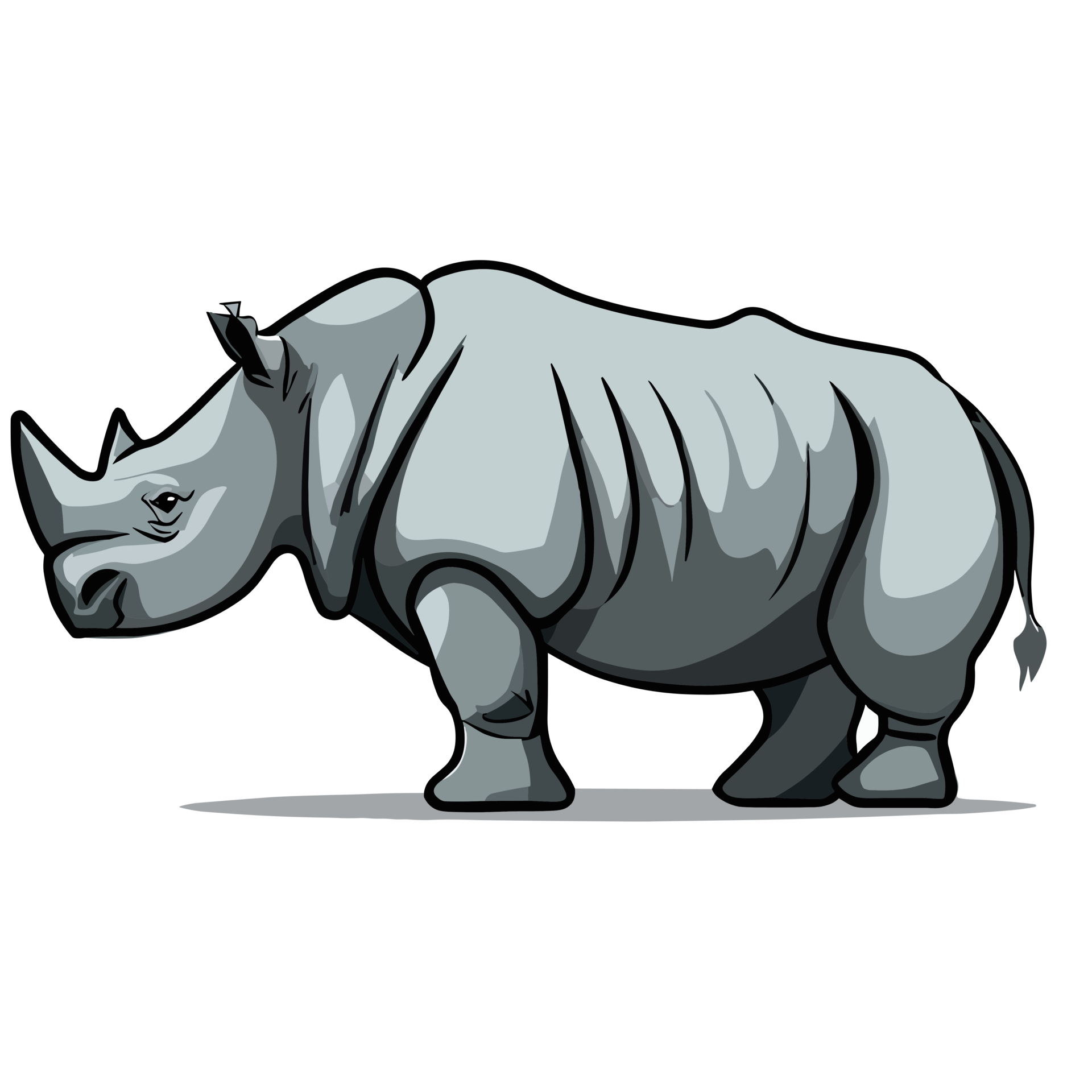 Black Rhino Clip Art