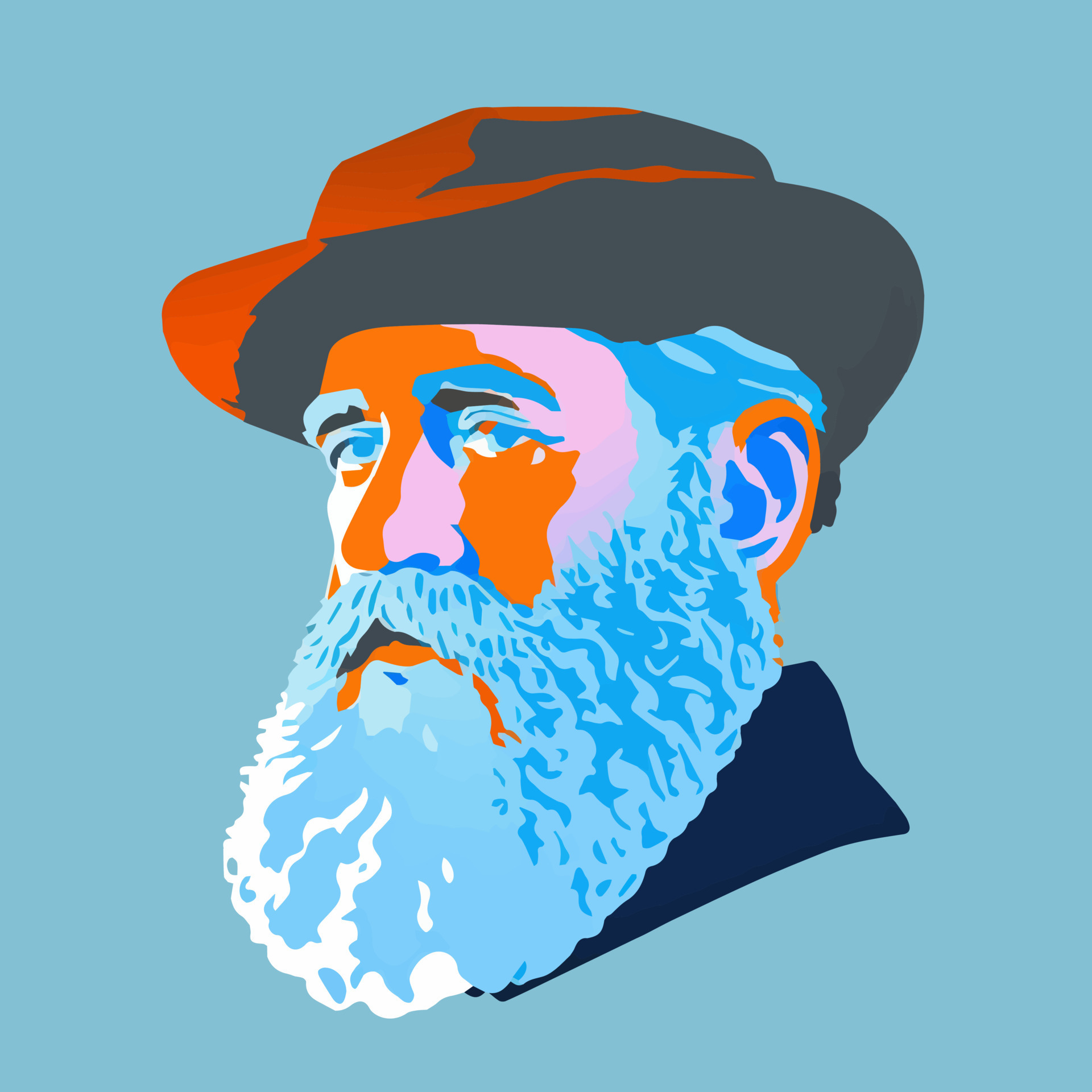 Portrait Of The Famous Artist Claude Monet For Editorial Use Only Vector Illustration 24044715