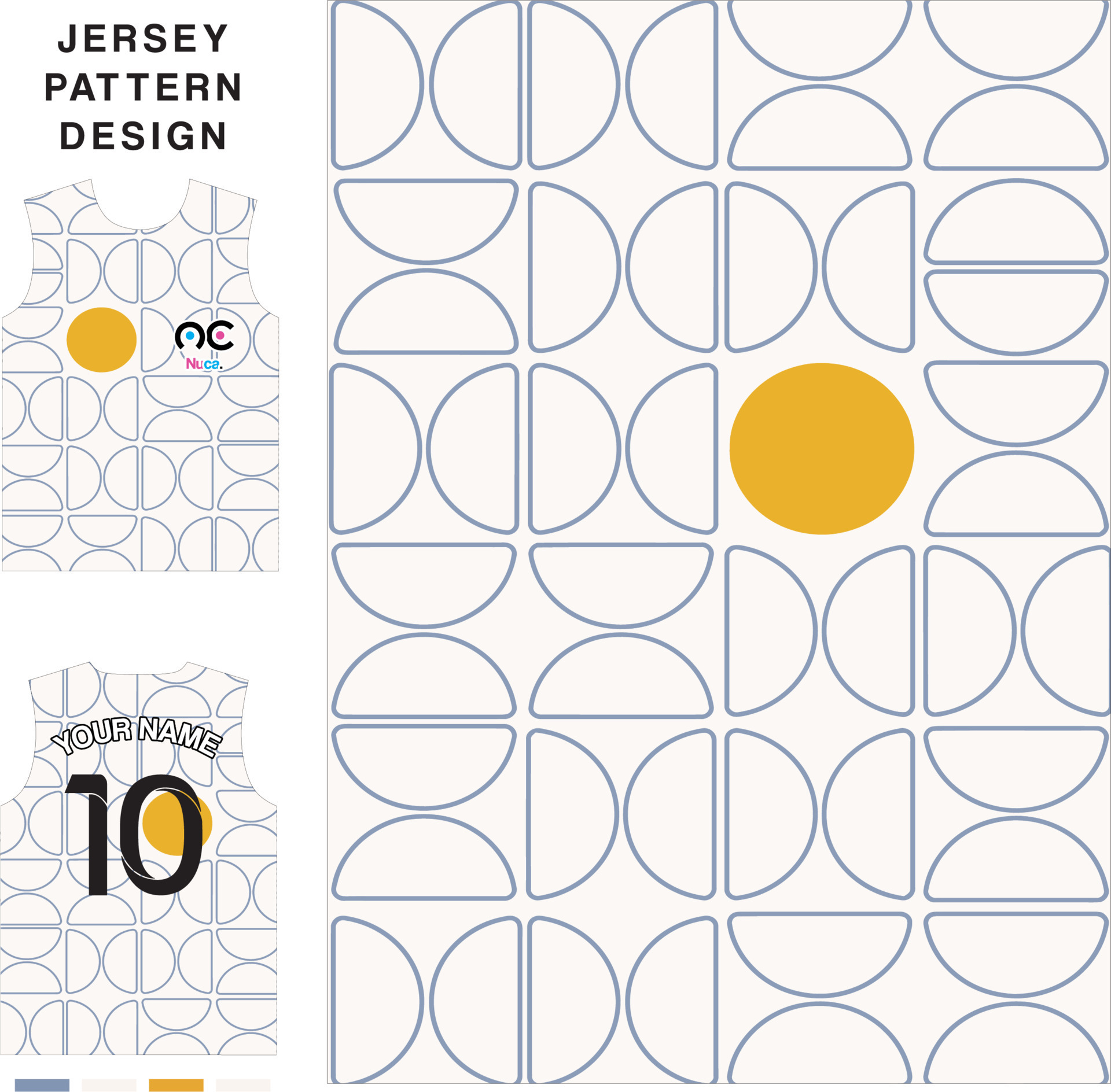 Abstract Half Circle Concept Vector Jersey Pattern Template For Printing Or Sublimation Sports