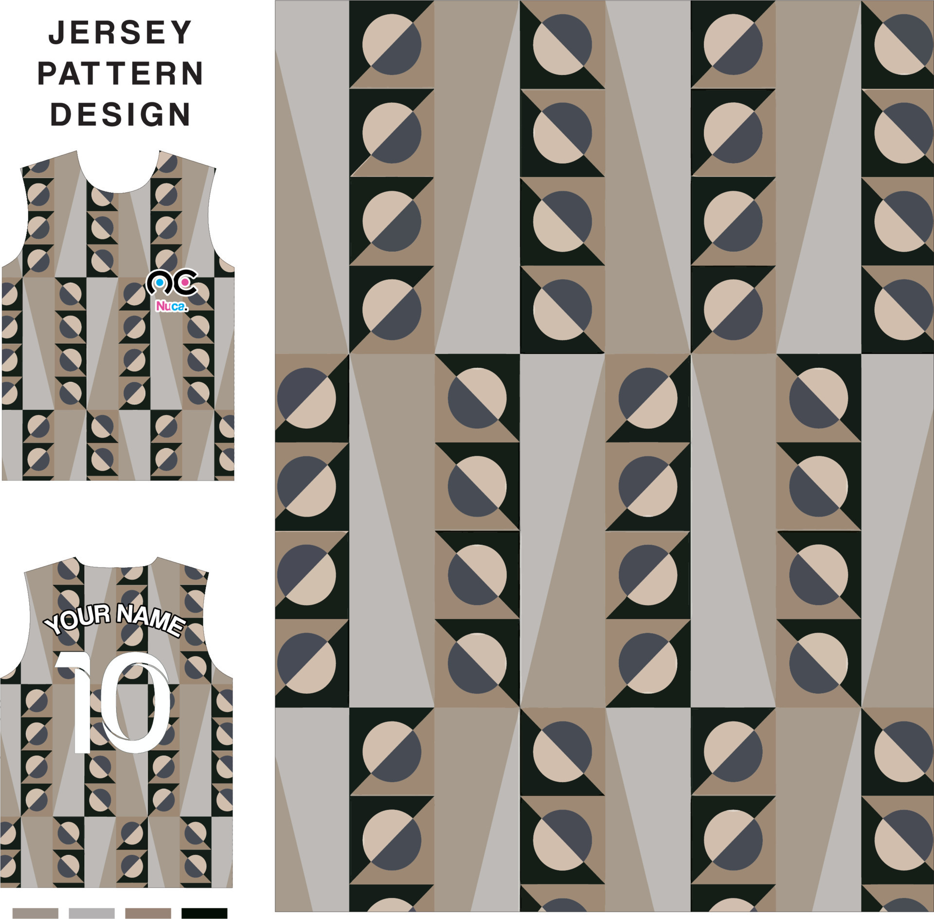 Abstract Triangle Circle Concept Vector Jersey Pattern Template For Printing Or Sublimation