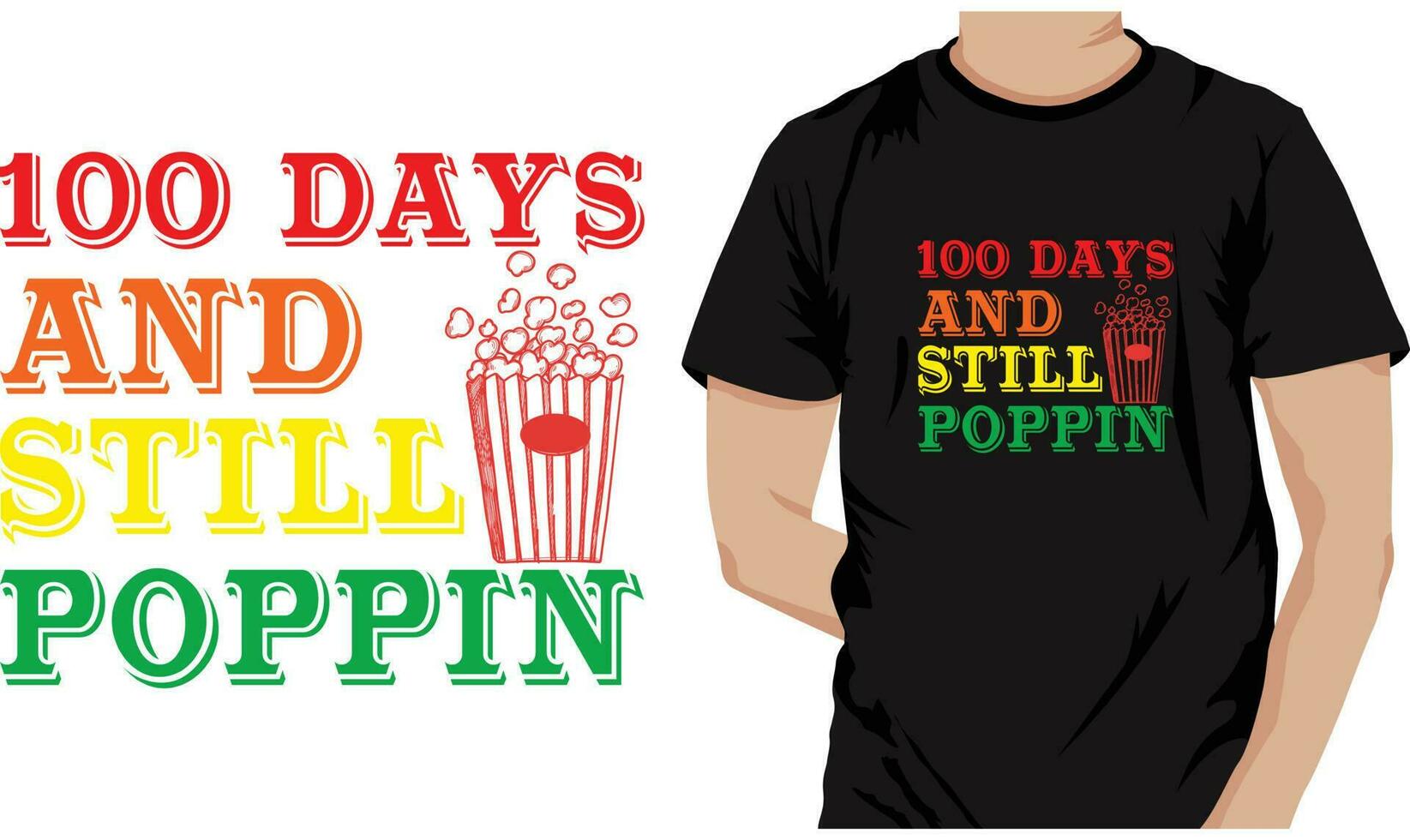 100 Days And Still Poppin 24050198 Vector Art At Vecteezy