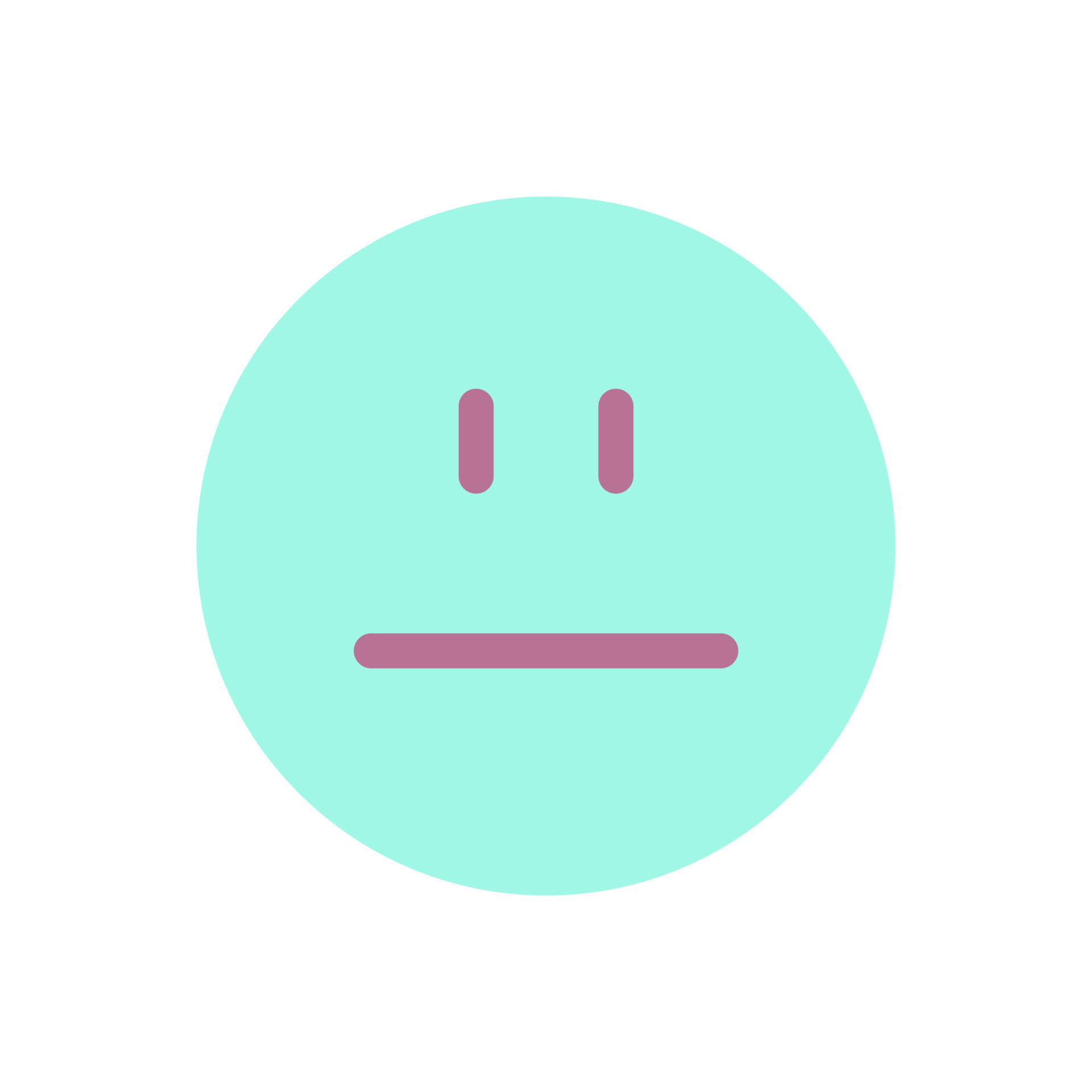 Neutral face flat color ui icon. Emotional expression. Indifferent ...