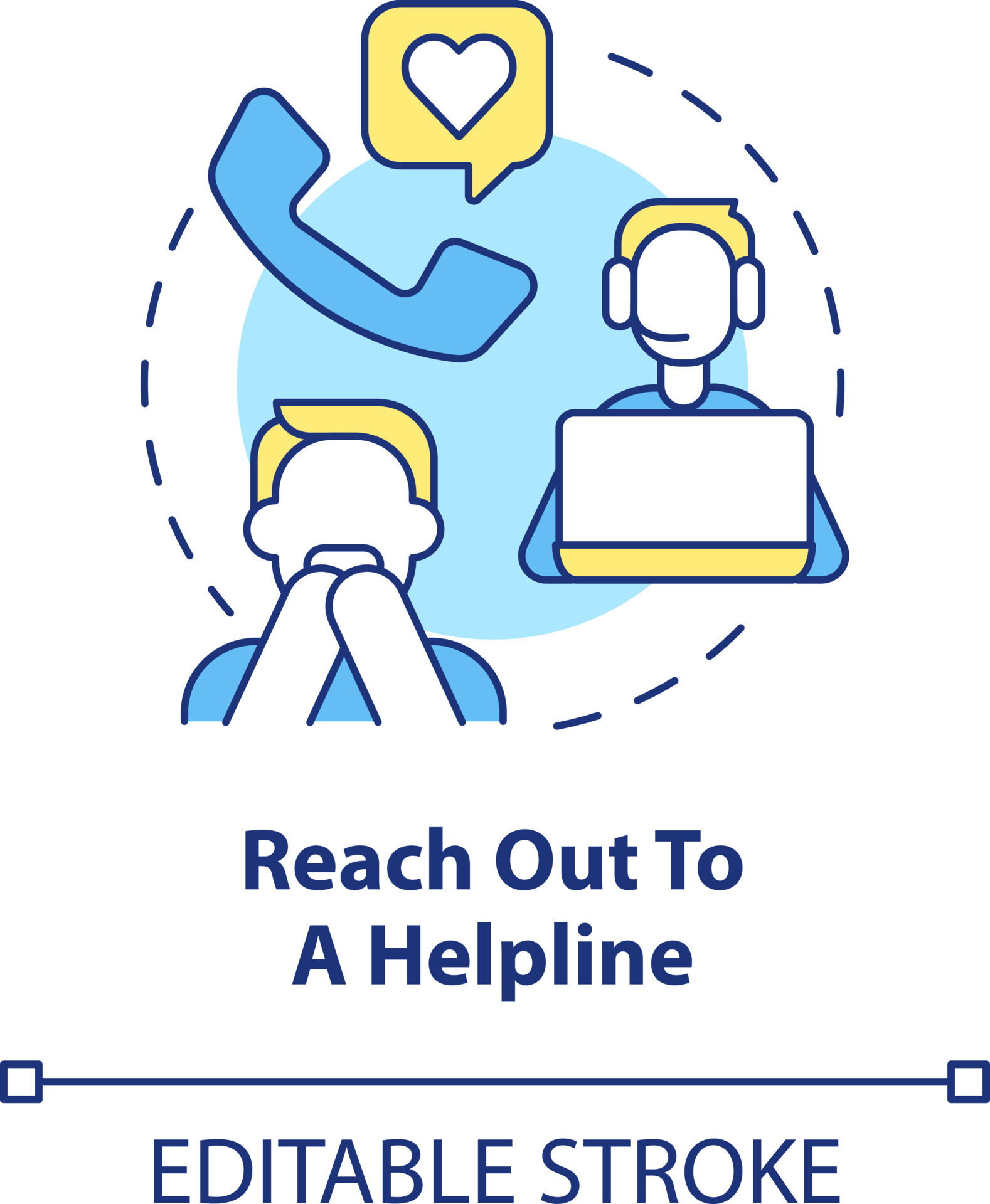 Reach out to helpline concept icon. Find LGBTQ friendly therapist ... Reach out to helpline concept icon. Find LGBTQ friendly therapist ...