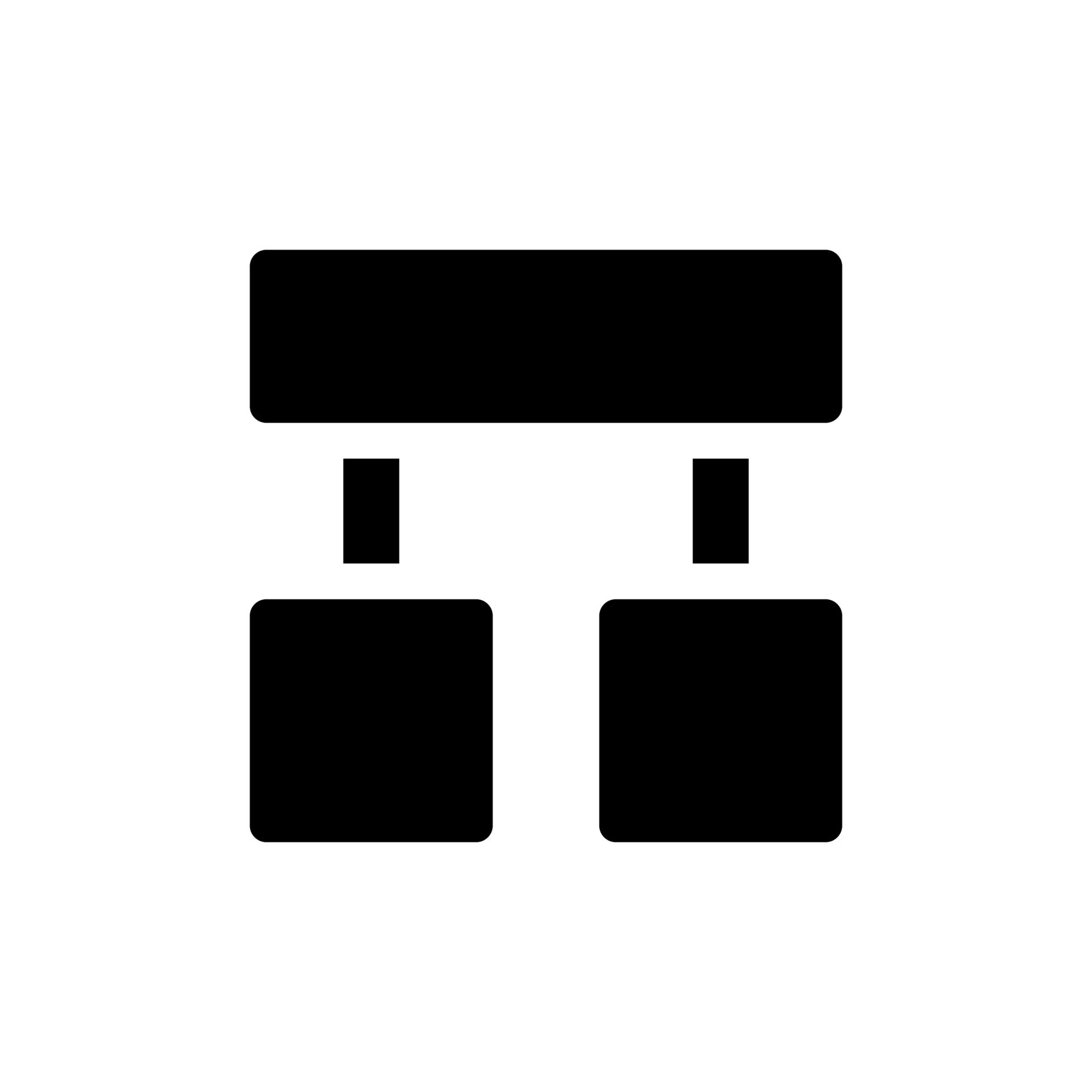 Block diagram black glyph ui icon. Making decision. Project management ...