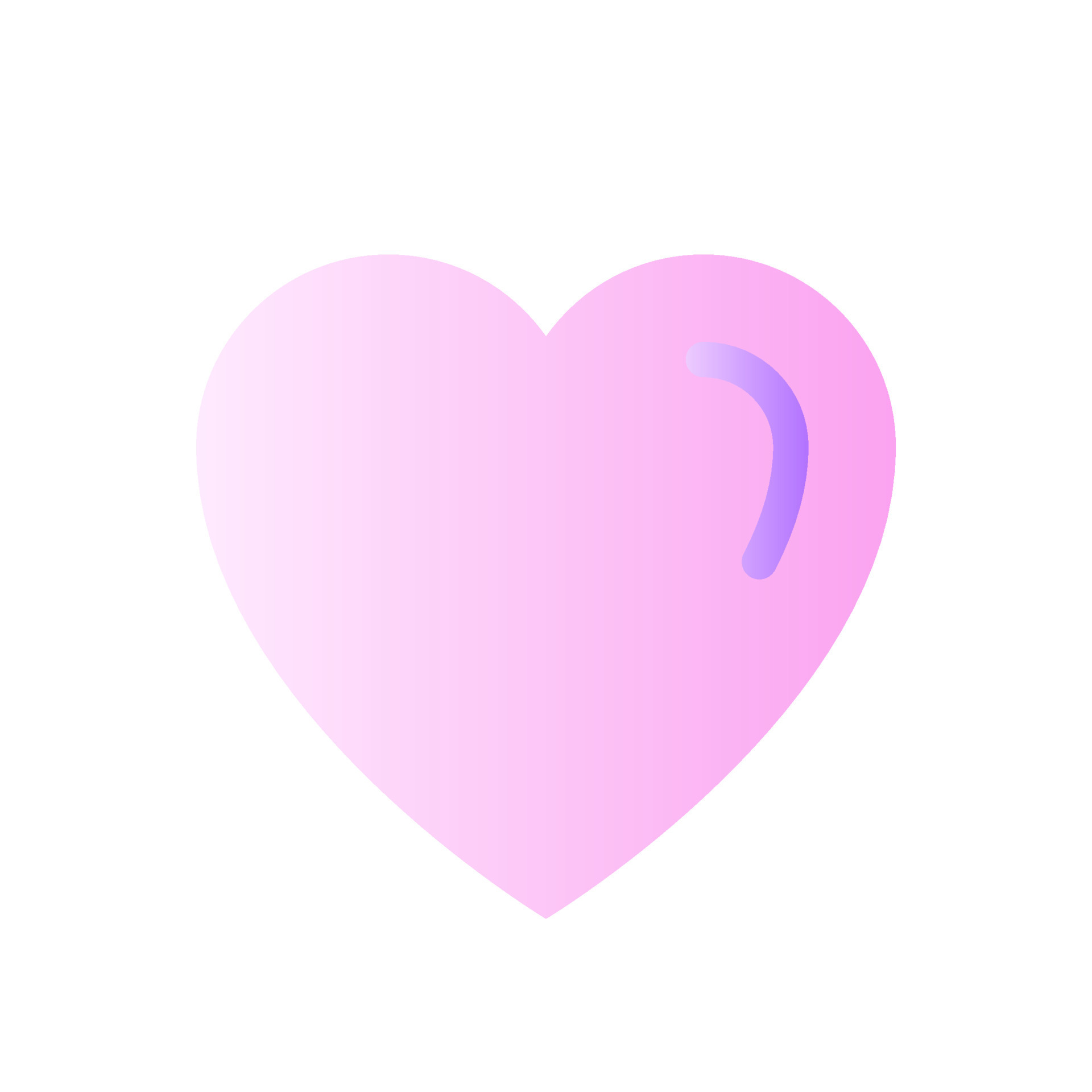 Heart Flat Gradient Two Color Ui Icon Tender Feelings Cardiology Healthcare Social Media