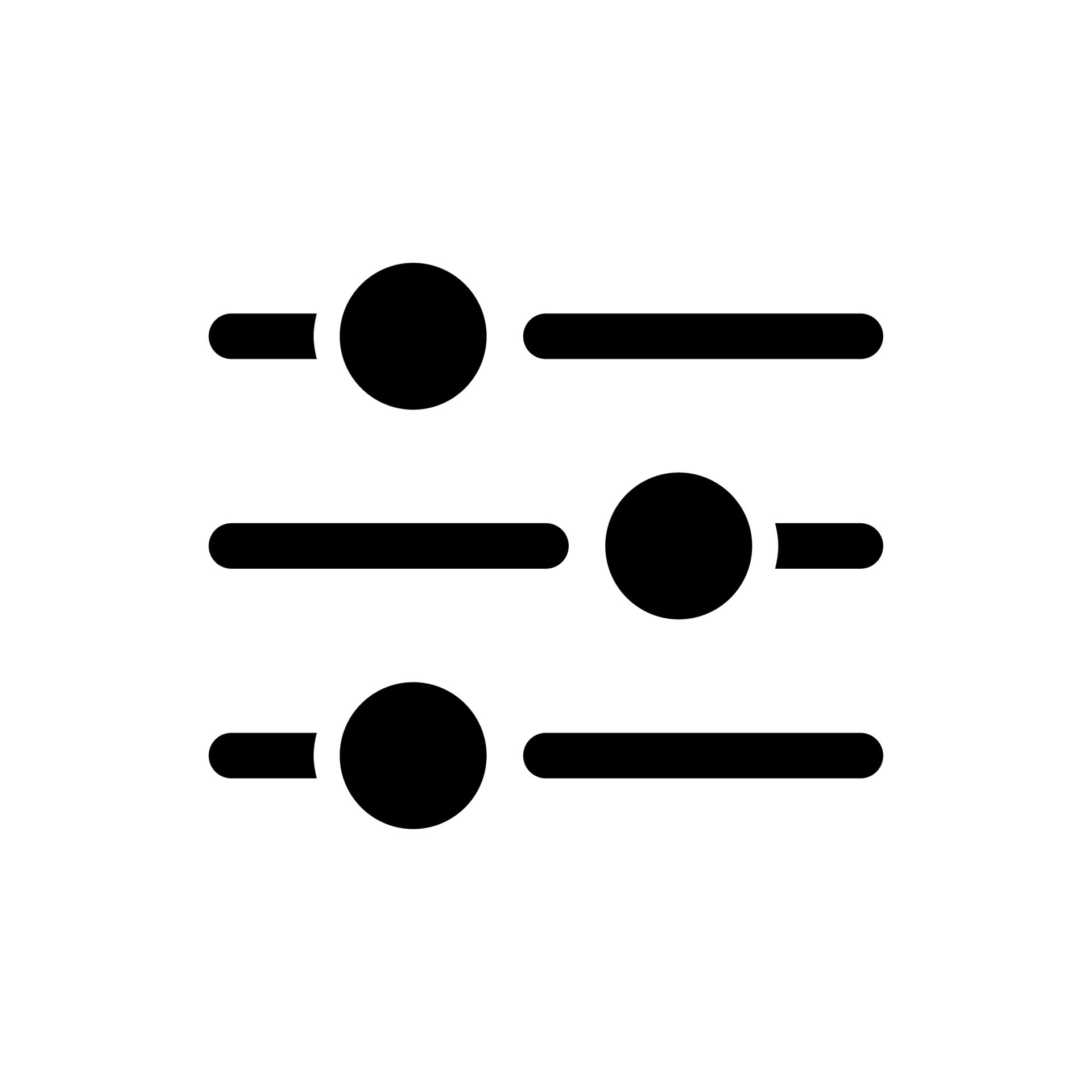 Filters Button Black Glyph Ui Icon Choice Options Menu Adjustment