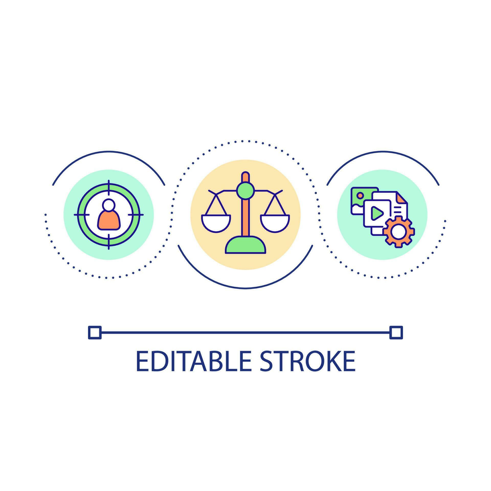 Analyze Clients Data Loop Concept Icon Focus On Customers Information Compare Marketing