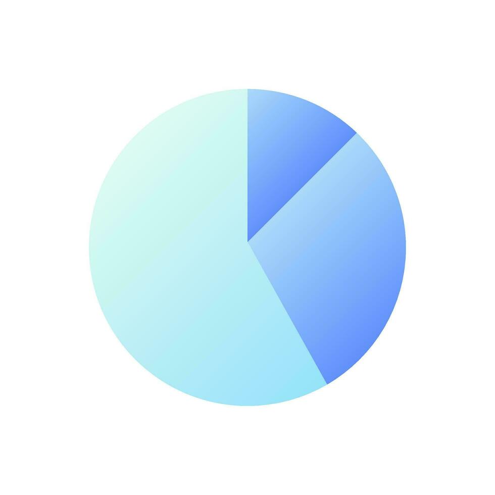 Circle chart pixel perfect flat gradient two-color ui icon. Visualization of data. Business ...