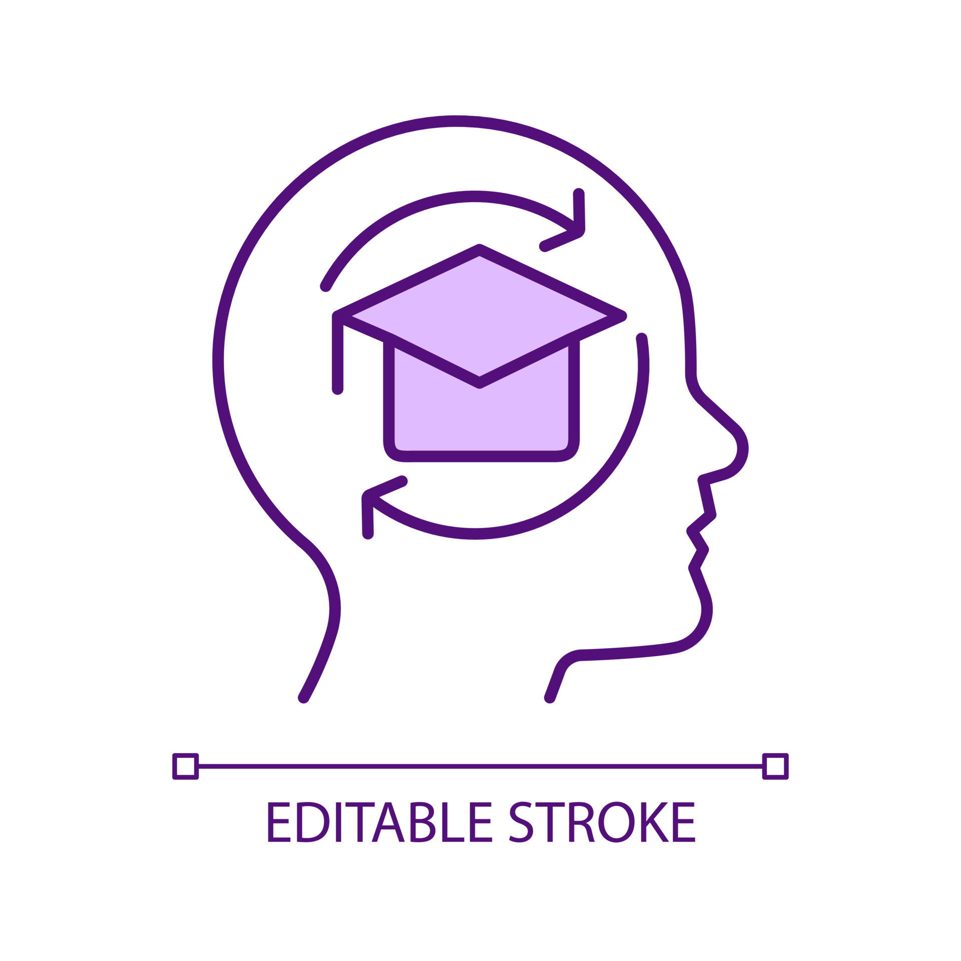 Individual education program RGB color icon. Learning process update ...