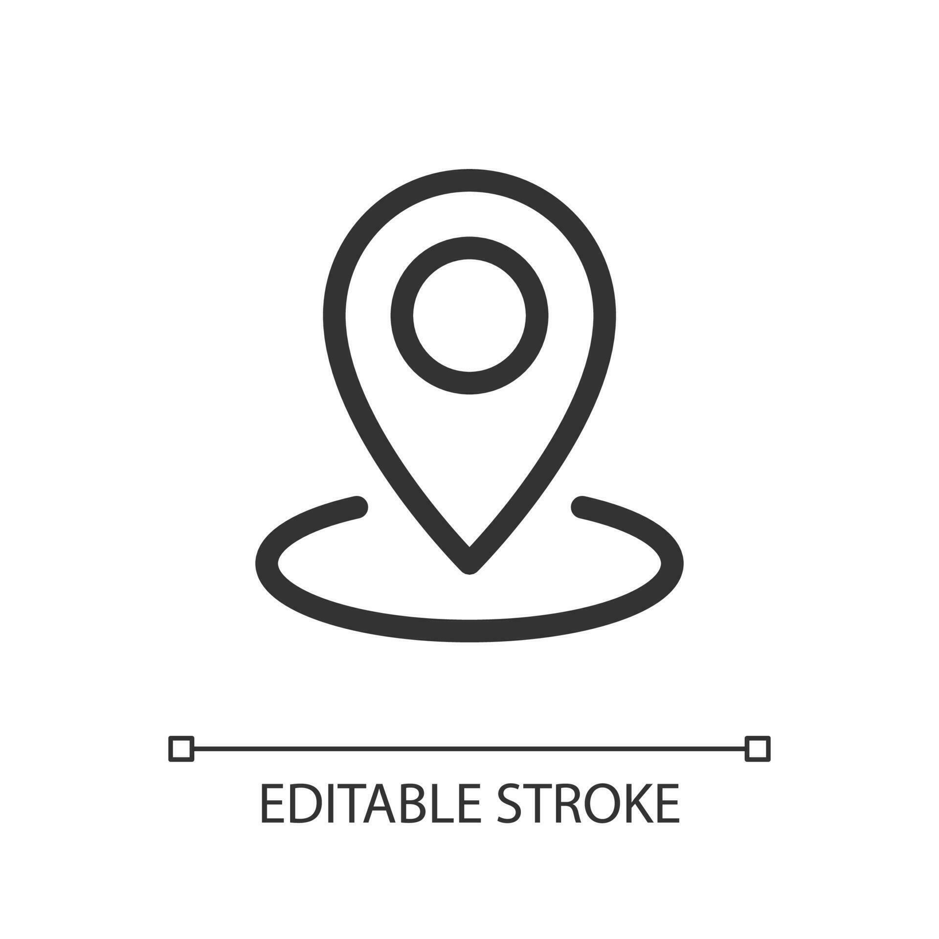 Dropping Pin Point Pixel Perfect Linear Ui Icon Find Location On Map Gps Navigation Gui Ux