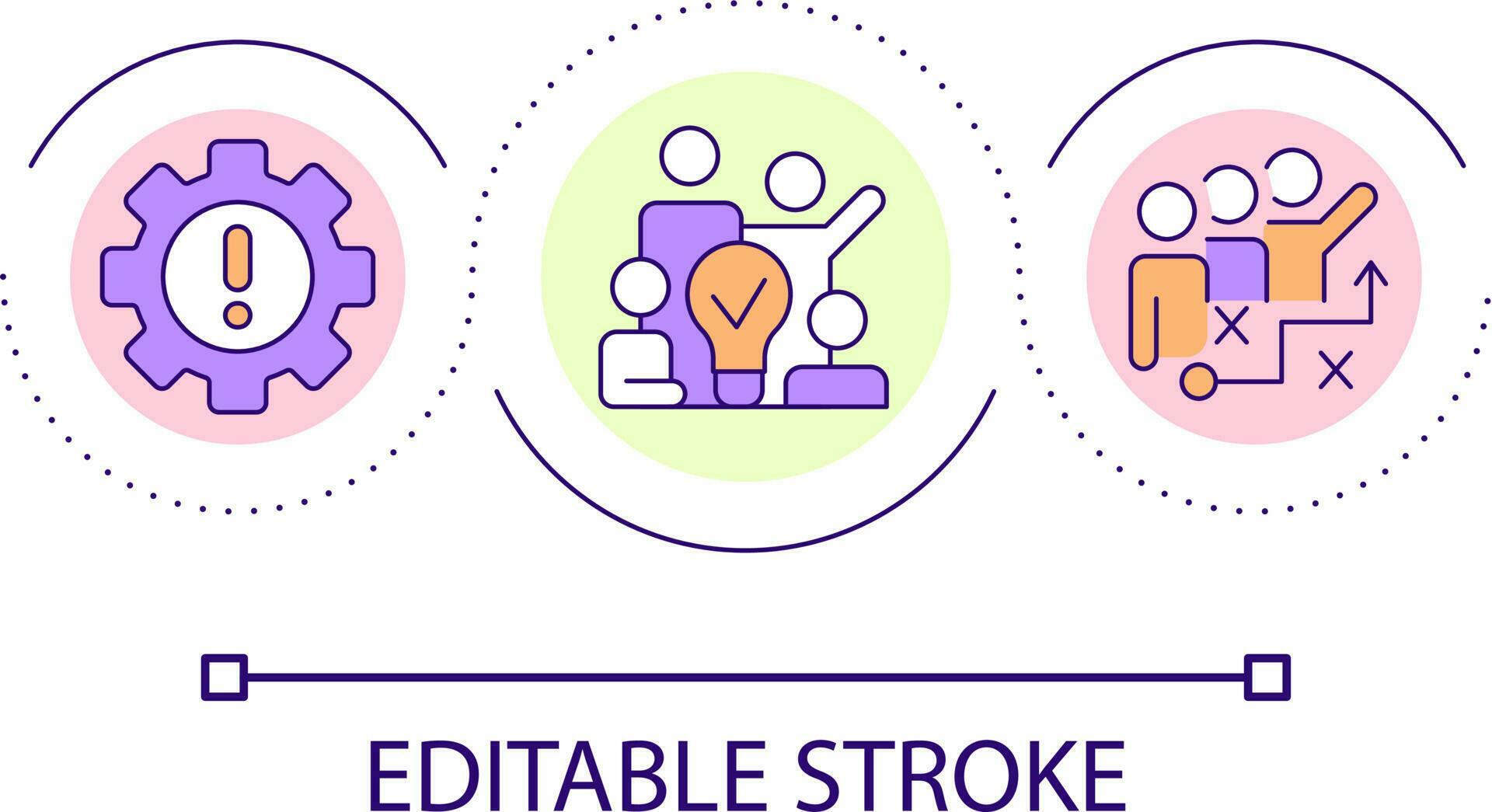 Teamwork Loop Concept Icon Crisis Management Group Business Coworkers Collaboration Abstract